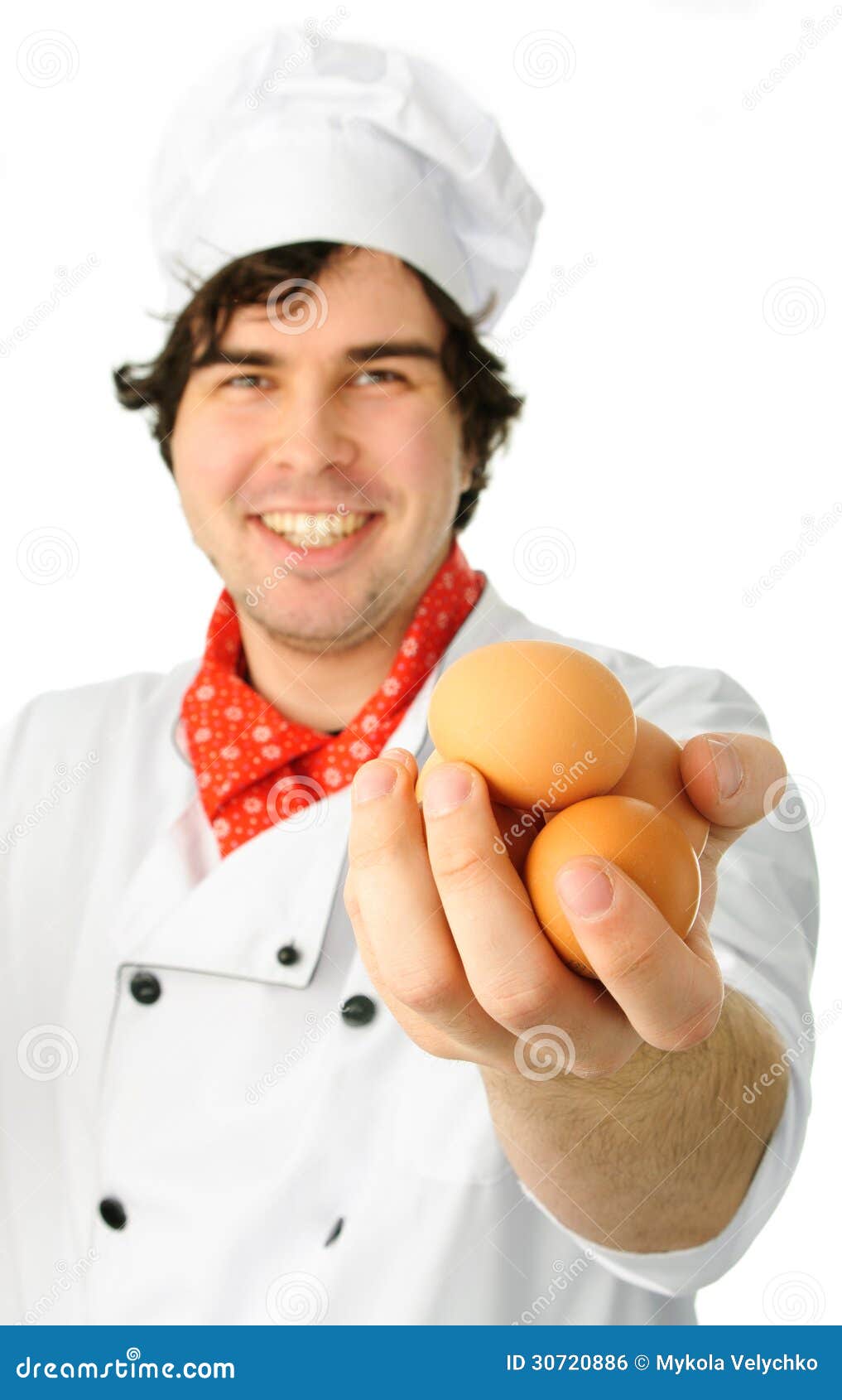 Chef with eggs stock photo. Image of specification, cuisine - 30720886