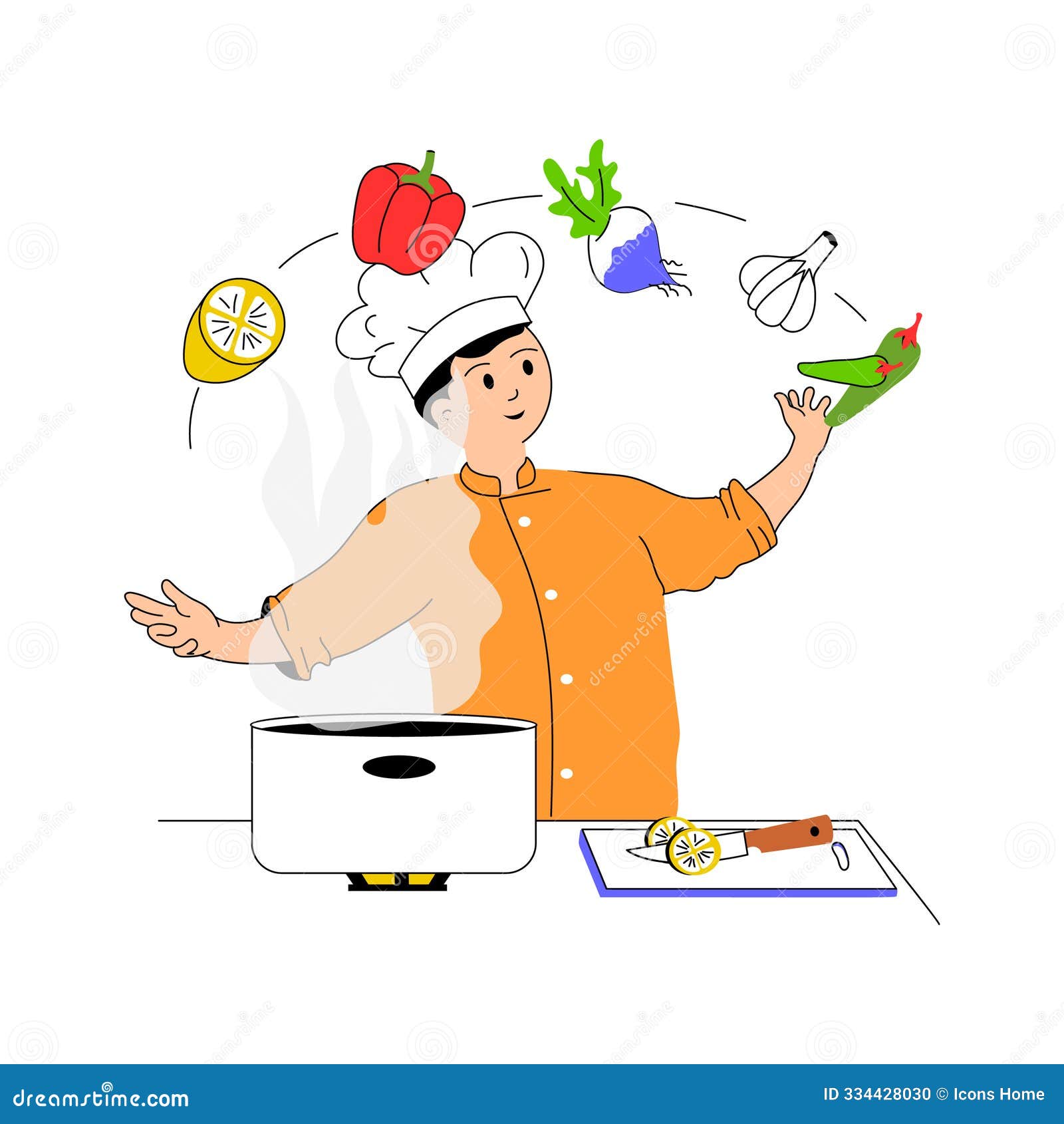 Enjoy Cooking Royalty-Free Cartoon | CartoonDealer.com #9771698