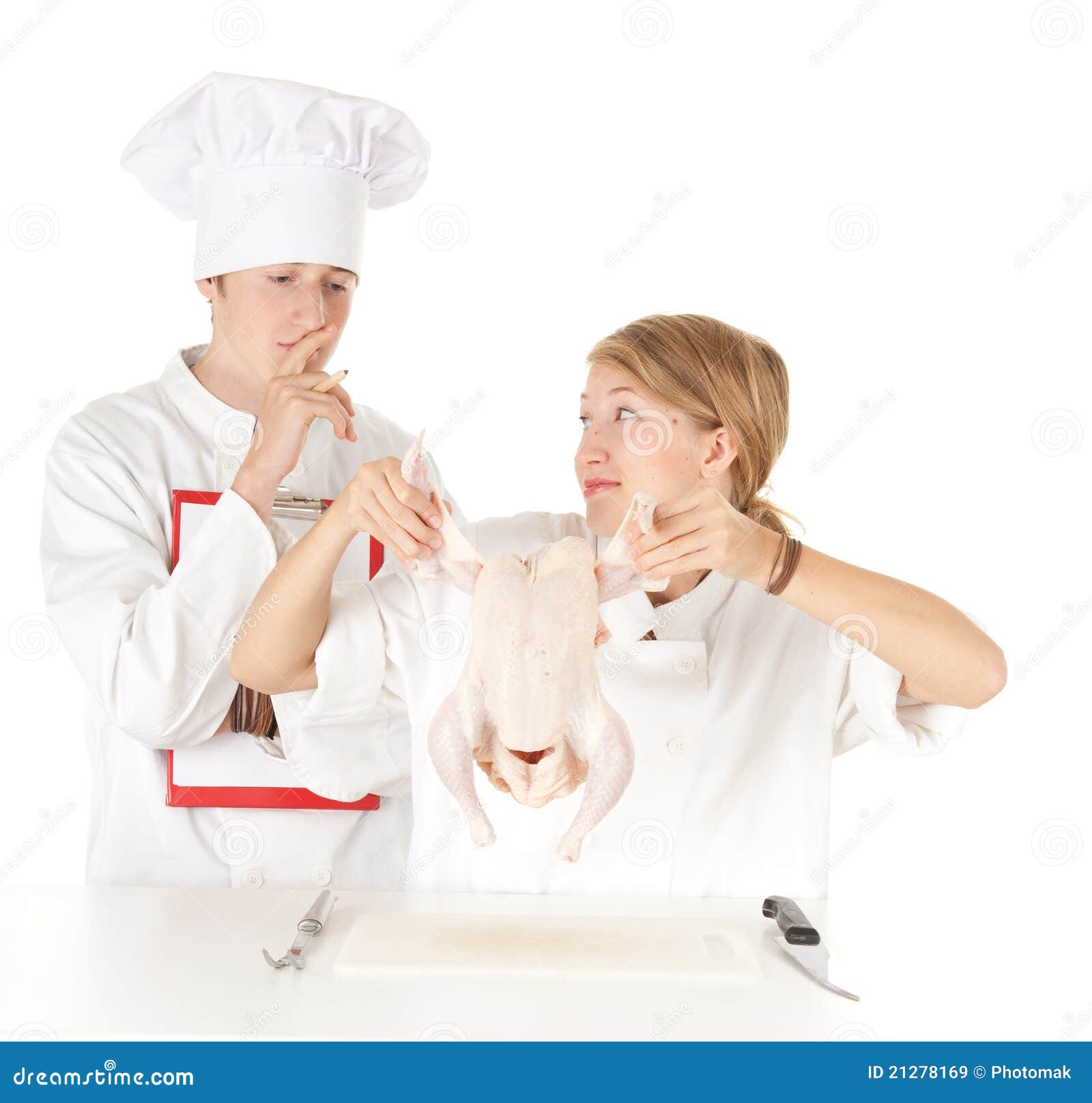 Chef examining cook stock image. Image of domestic, female - 21278169