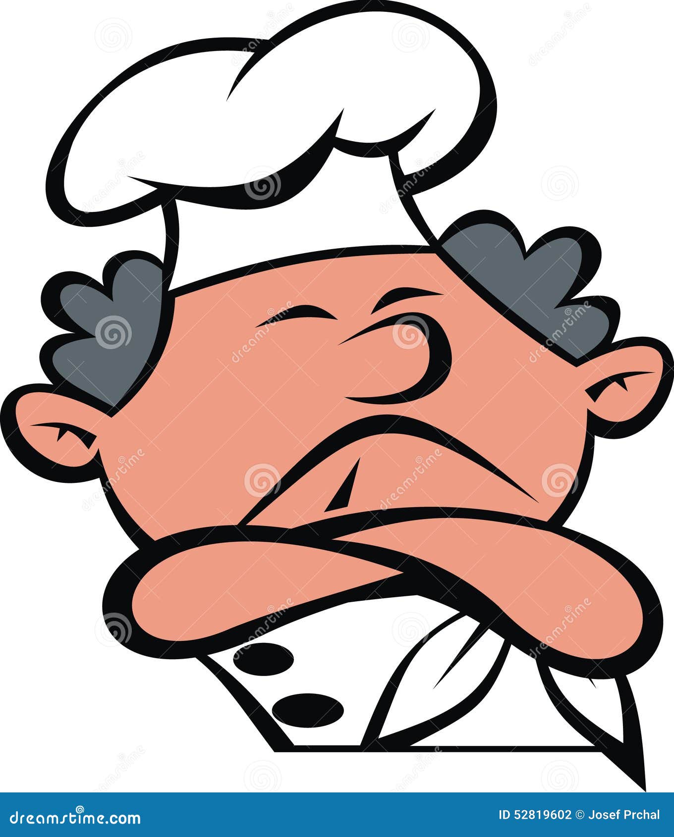 Chef face and hands stock vector. Illustration of drawing - 52819602