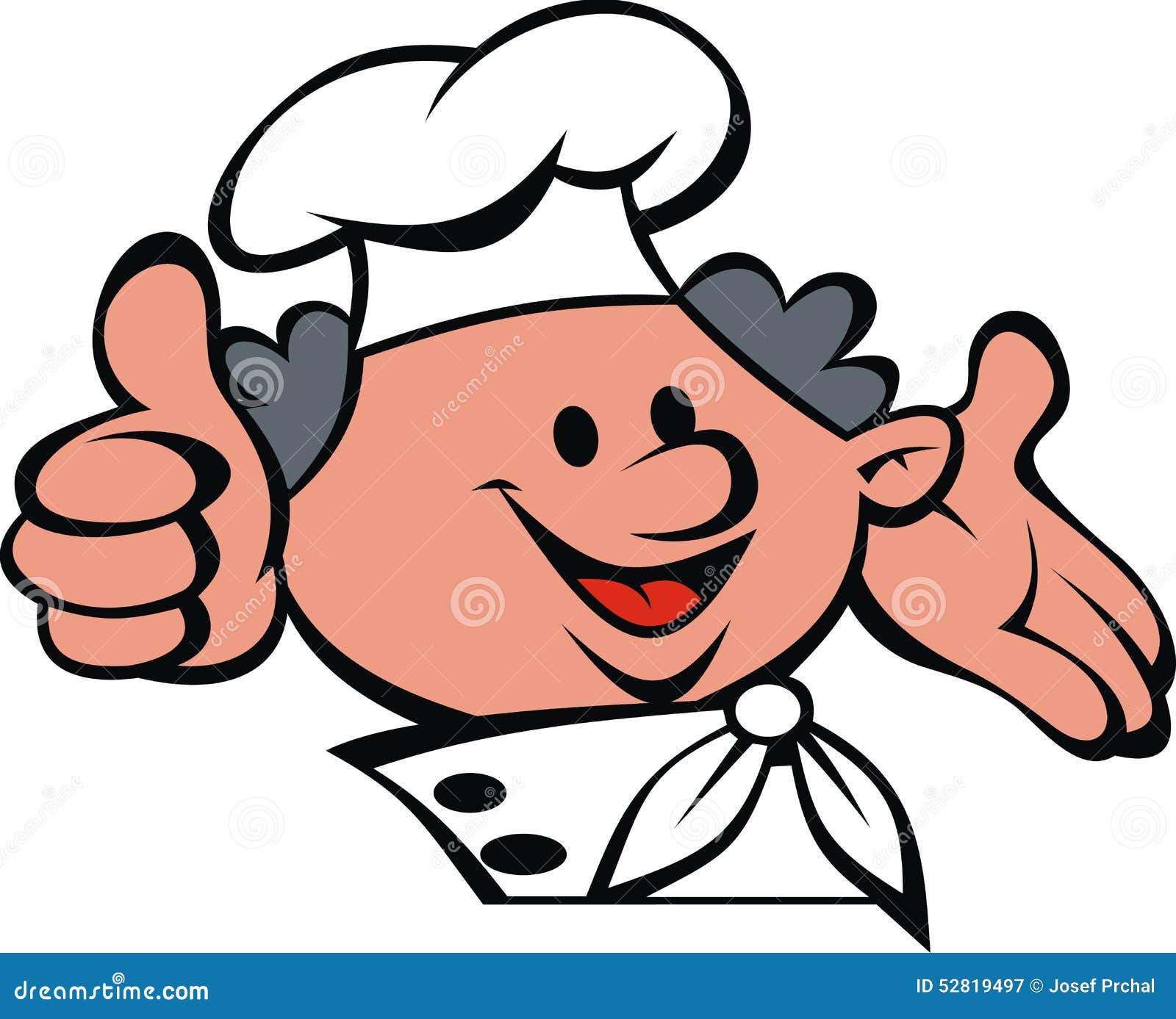 Chef face and hands stock vector. Illustration of food - 52819497