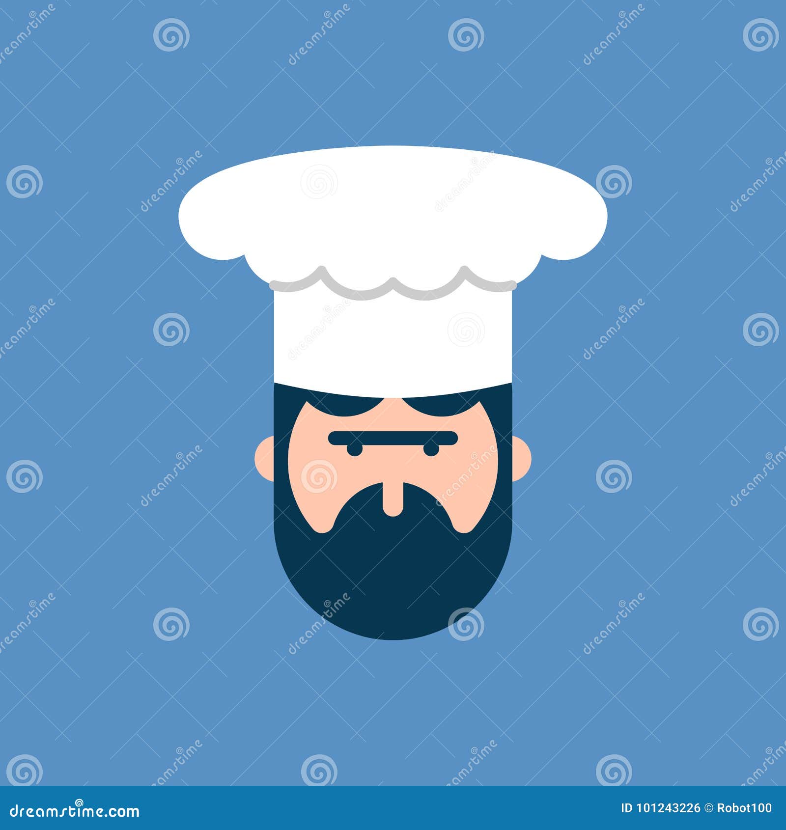 Chef Face Mascot Cartoon Vector | CartoonDealer.com #36104687