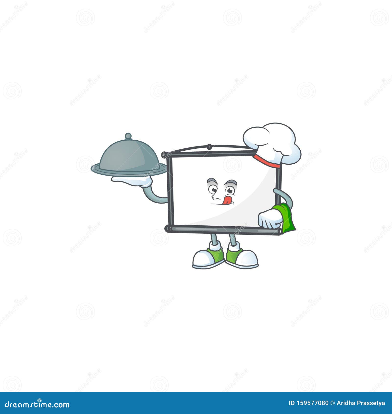 Chef with Food Empty Project Screen for Presentation Object. Stock ...