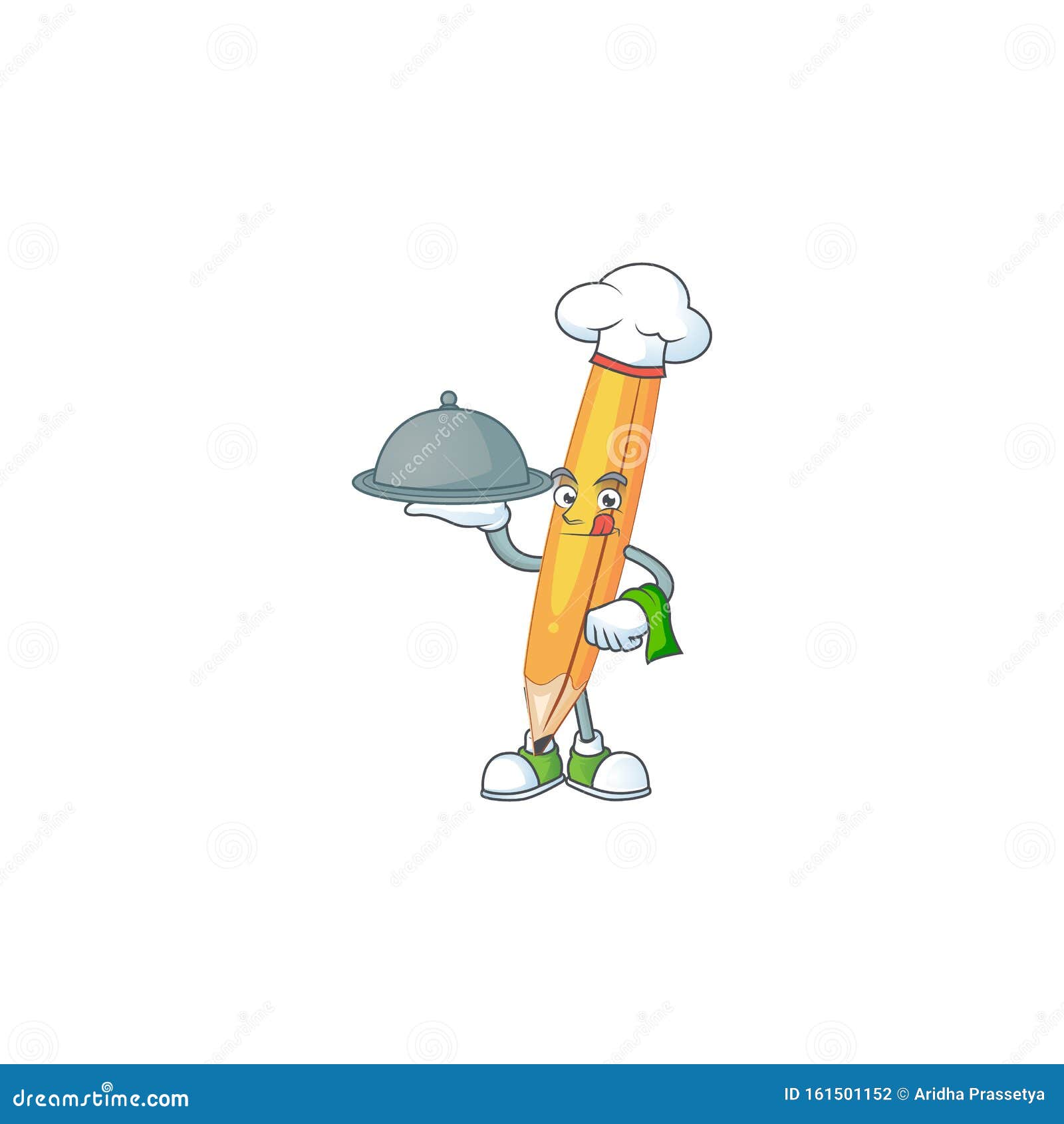 Chef with Food Pencil Stationery for in Elementary School. Stock Vector ...