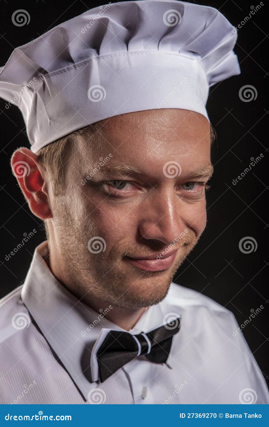 Chef with a forced smile stock photo. Image of chef, cook - 27369270