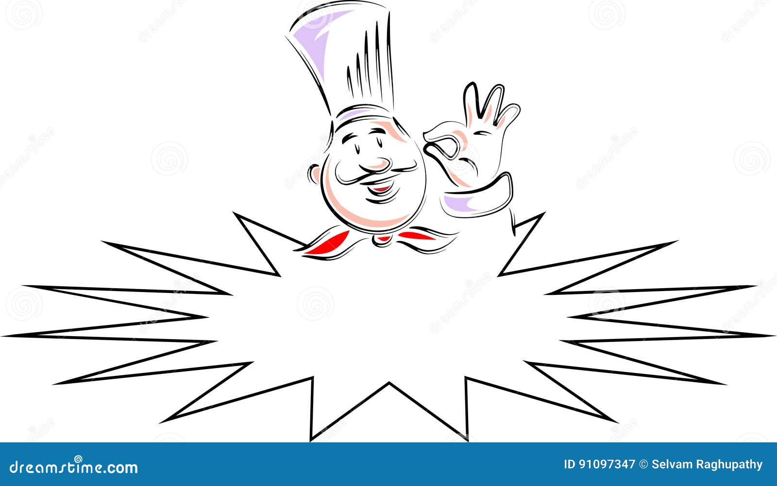Chef frame stock vector. Illustration of cartoon, confidence - 91097347
