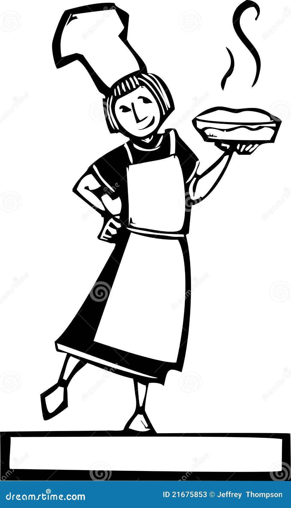 Chef and fresh pie stock vector. Illustration of bake - 21675853