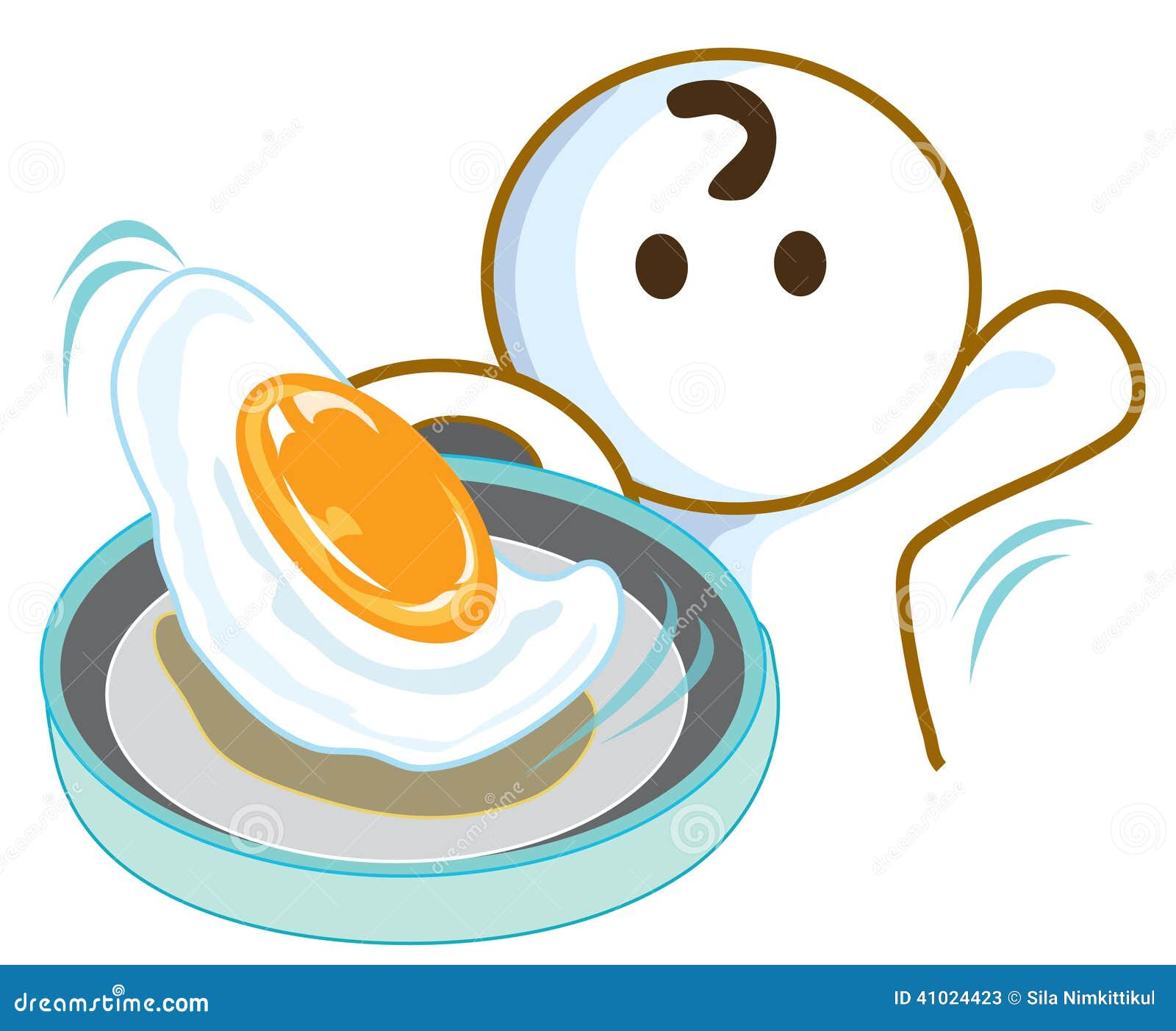 Chef fried egg cooking stock vector. Illustration of graphic - 41024423