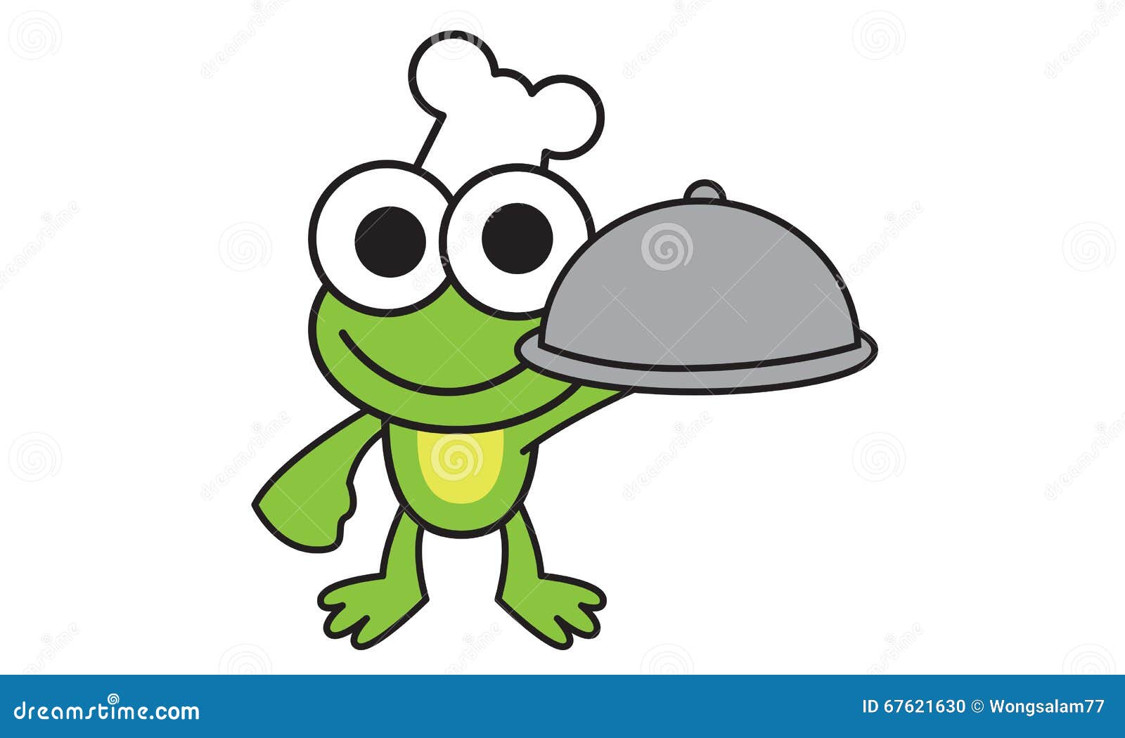 Chef Frog stock vector. Illustration of platter, delicious - 67621630