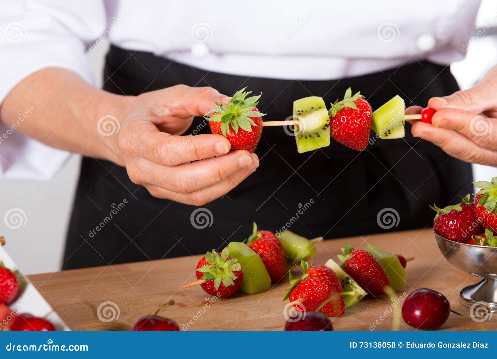 Chef with fruits stock photo. Image of color, aetery - 73138050