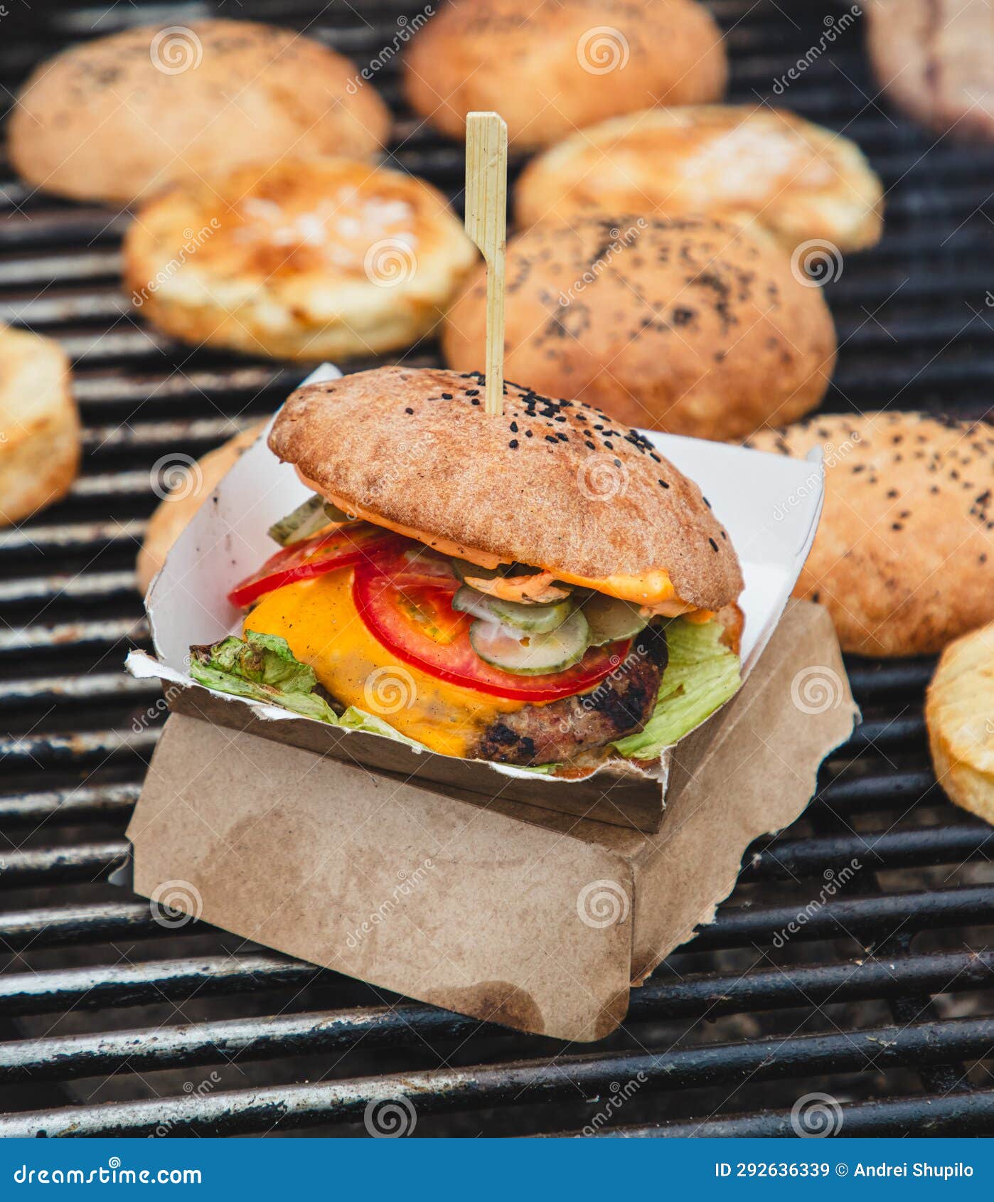 Chef Frying Burgers on the Grill Stock Image - Image of restaurant ...