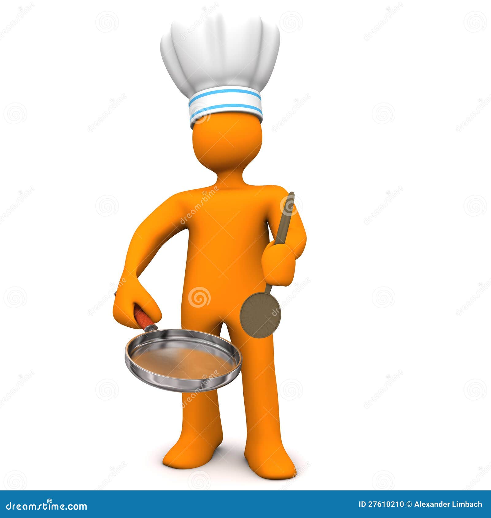 Chef Frying Pan stock illustration. Illustration of gastronomy - 27610210