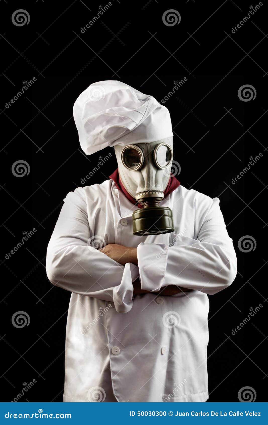 Chef with gas mask stock photo. Image of white, simbol - 50030300