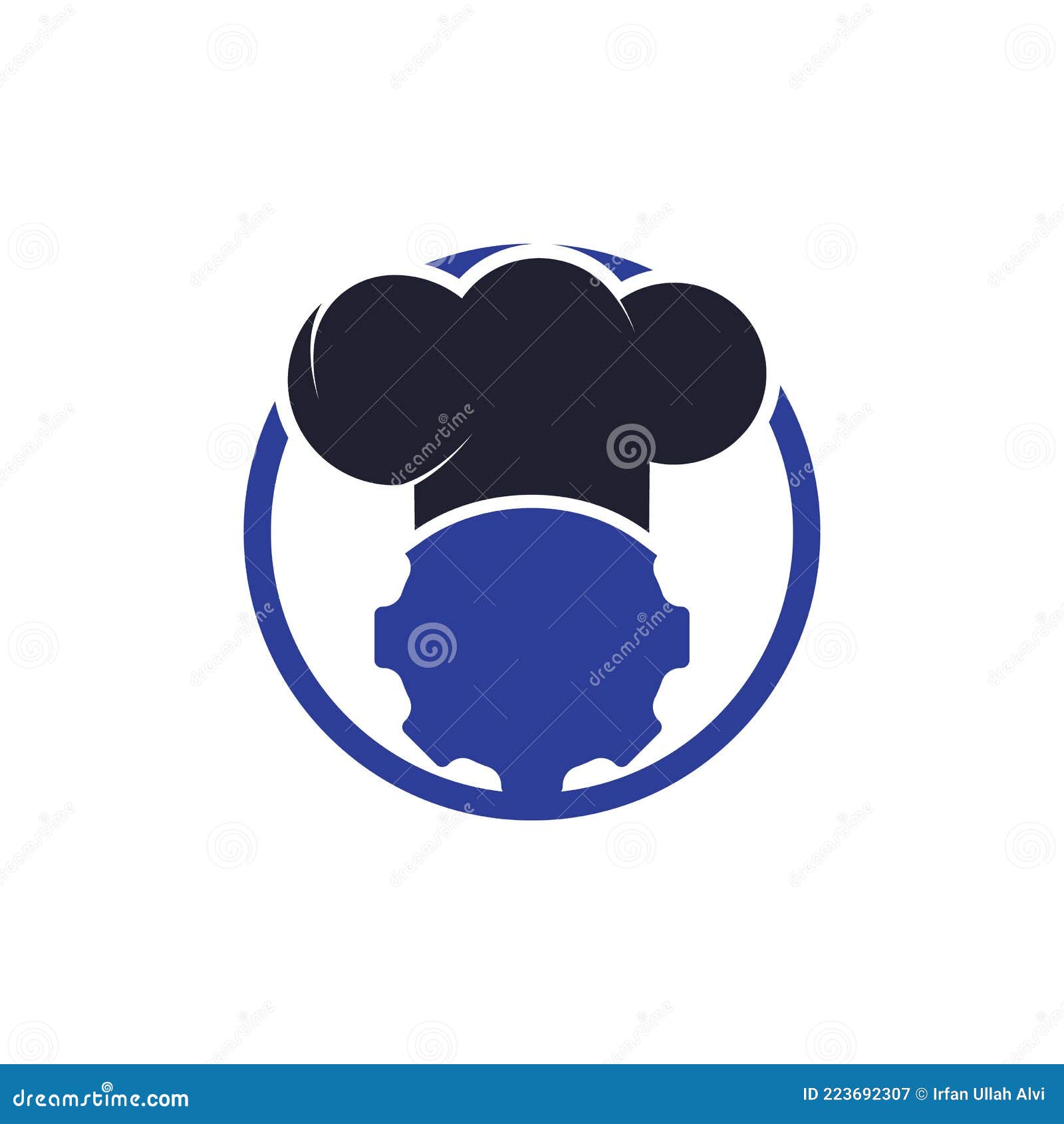 Chef Gear Vector Logo Design Template. Stock Vector - Illustration of ...