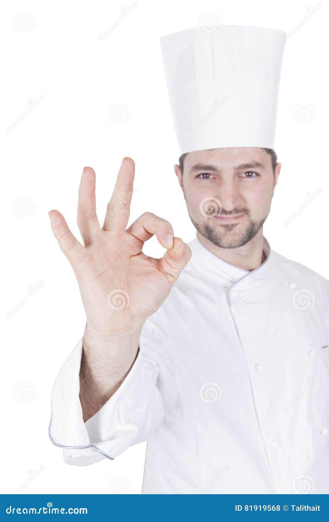 Chef Gesturing Ok with His Hand Stock Photo - Image of pizza, italian ...