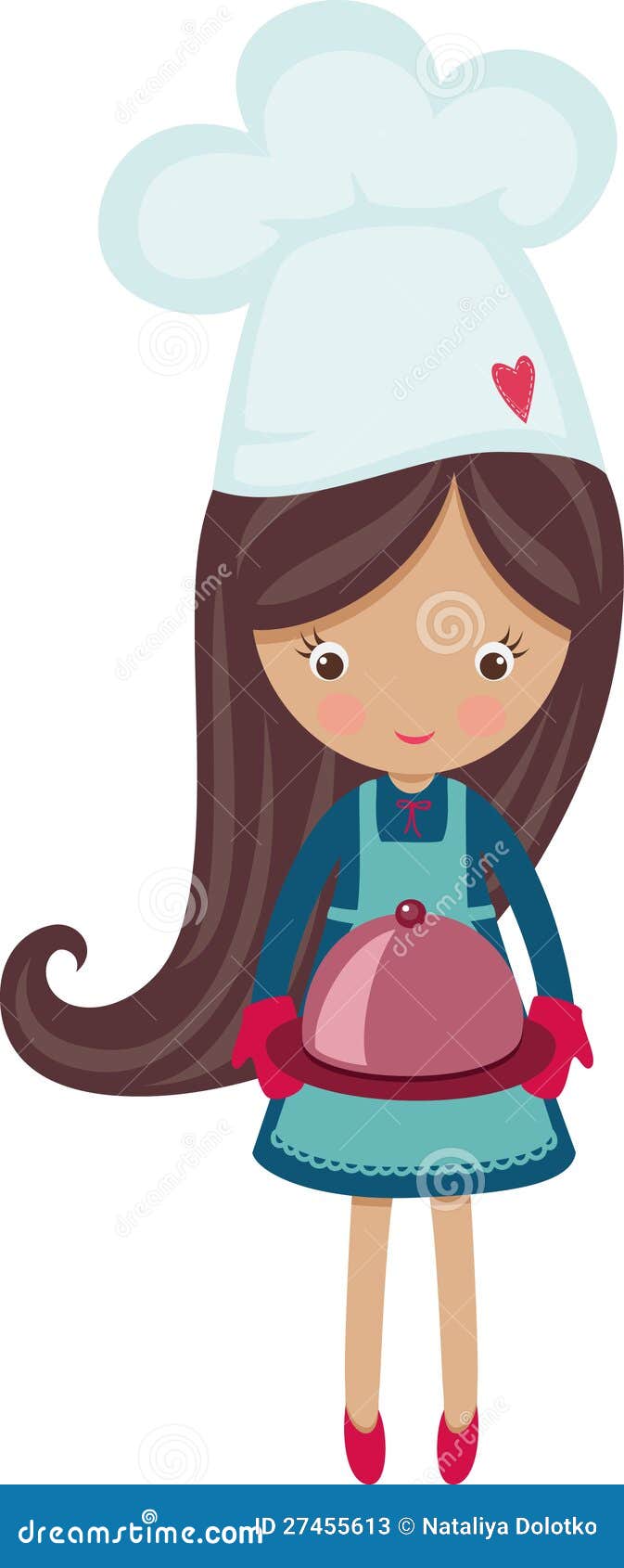 Chef girl stock vector. Illustration of cute, beautiful - 27455613