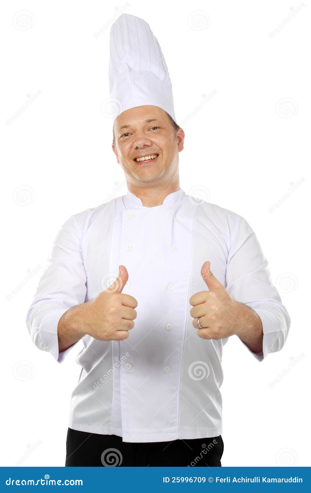 Chef gives thumbs up stock image. Image of gesture, baker - 25996709