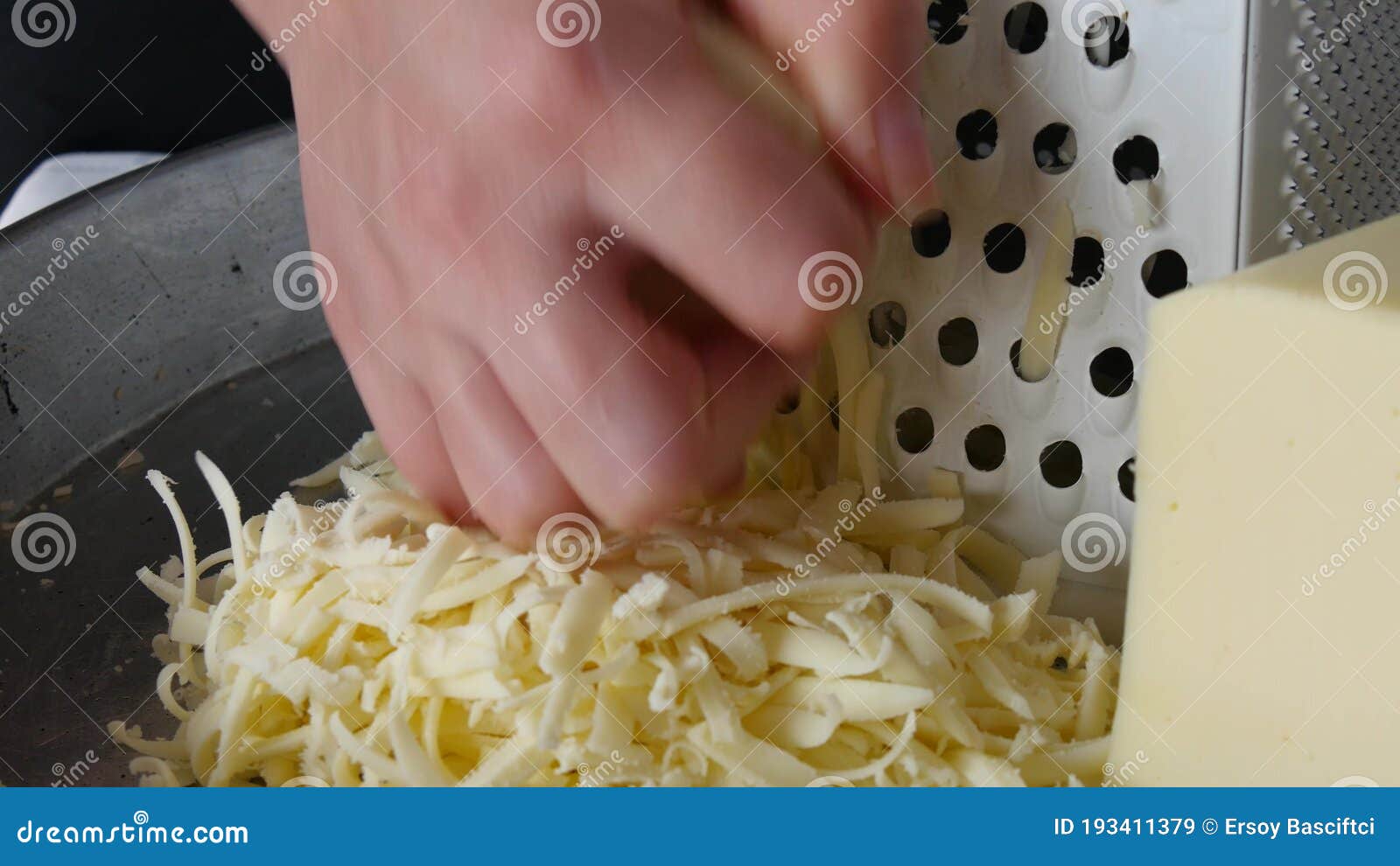 Chef Grating Cheese for Pizza, Close Up. Stock Image - Image of grate ...