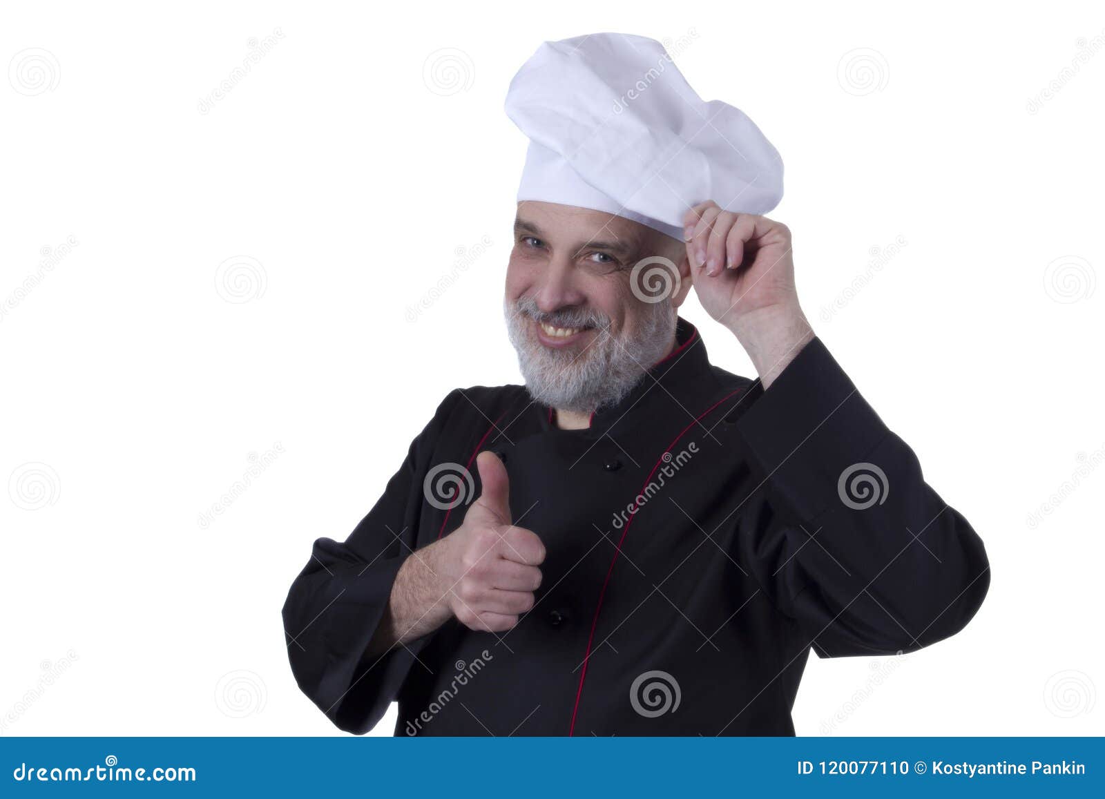 Chef with a gray beard stock photo. Image of bearded - 120077110