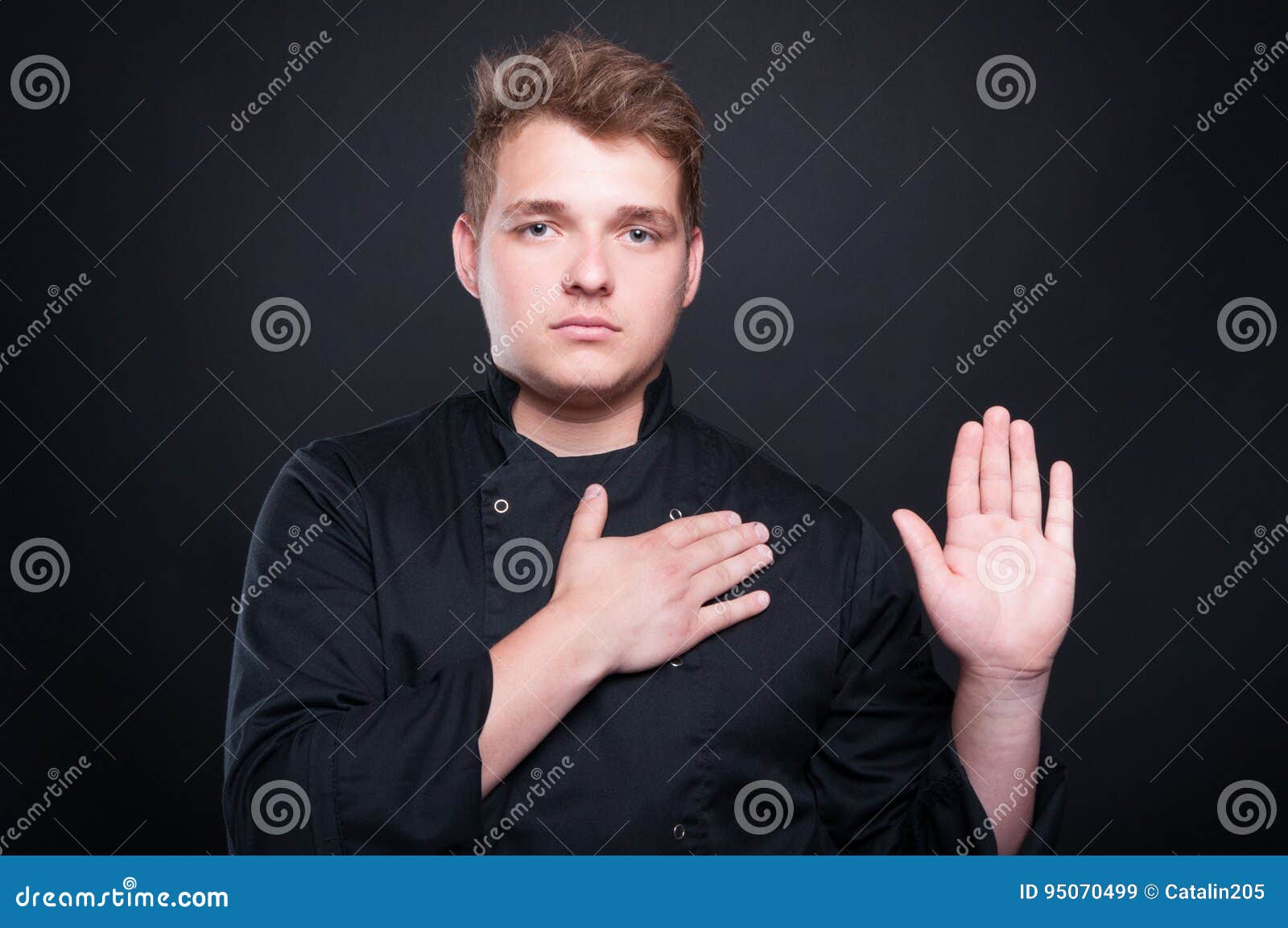 Chef Guy Looking Proud and Swearing Stock Image - Image of gastronomy ...