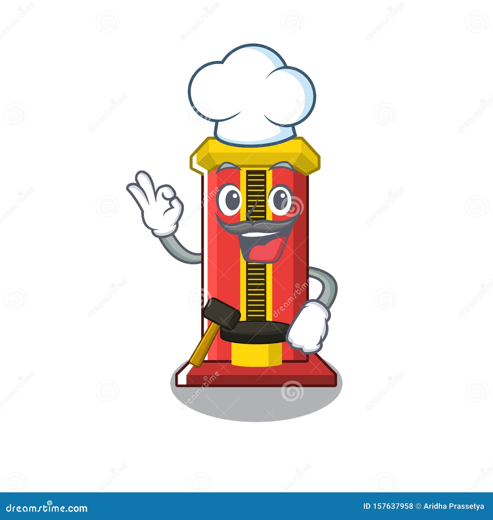 Chef Hammer Game Machine in the Cartoon Stock Vector - Illustration of ...