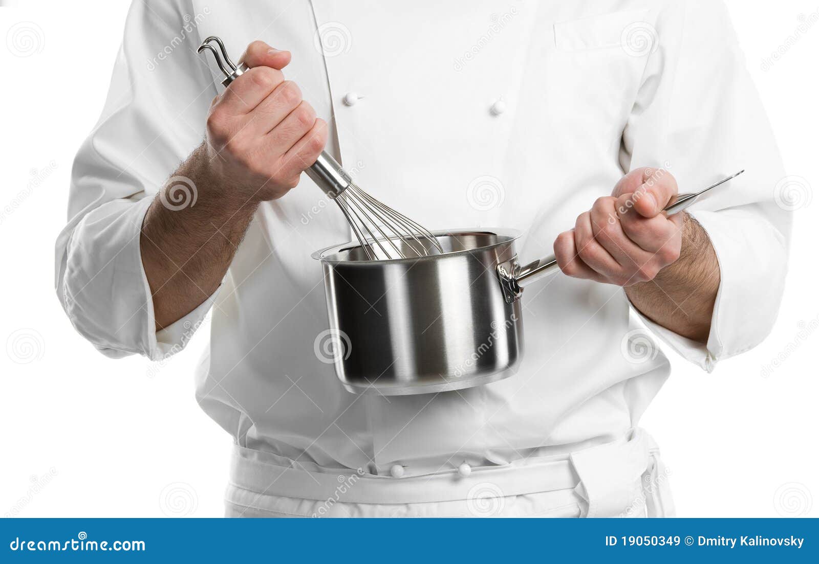 Chef Hands with Whisk and Pan Stock Image - Image of caucasian ...