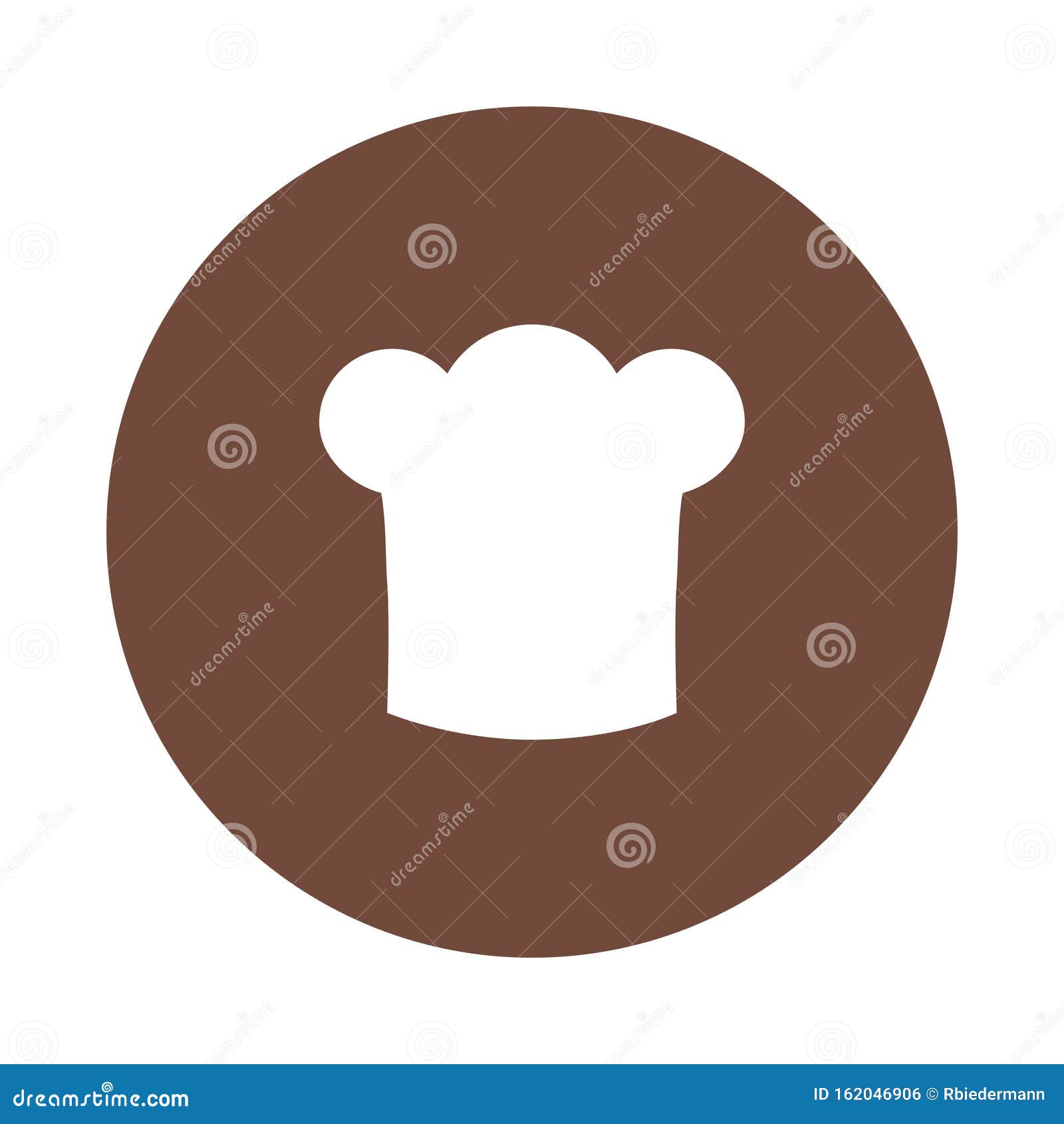 Chef hat and circle stock vector. Illustration of white - 162046906