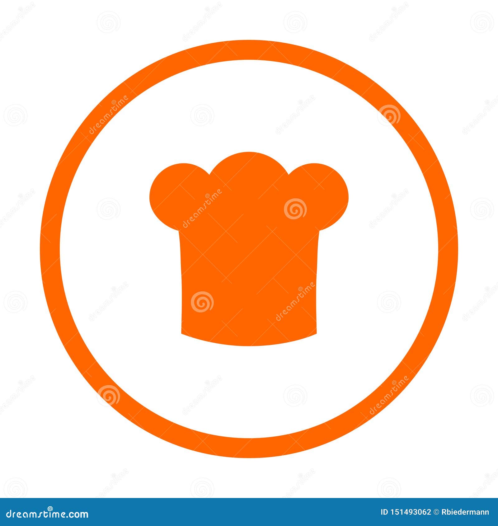 Chef hat and circle stock vector. Illustration of cooking - 151493062