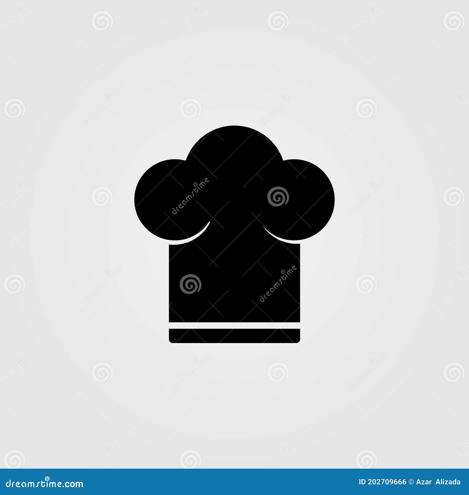 Chef Hat Cooking Cap Icon in Flat Style. Cuisine Kitchen Symbol Stock ...