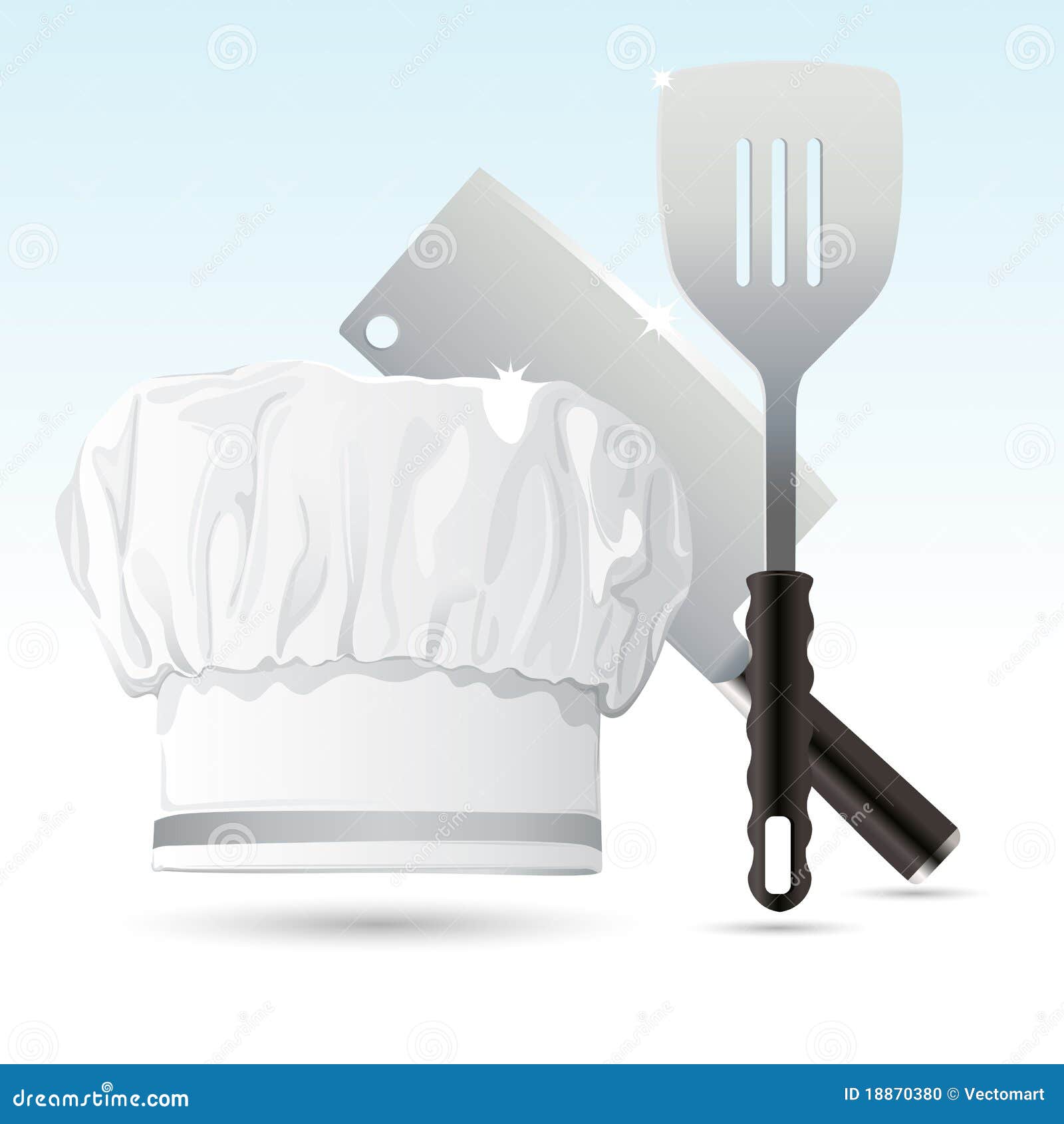 Chef Hat with Cooking Tools Stock Vector - Illustration of editable ...