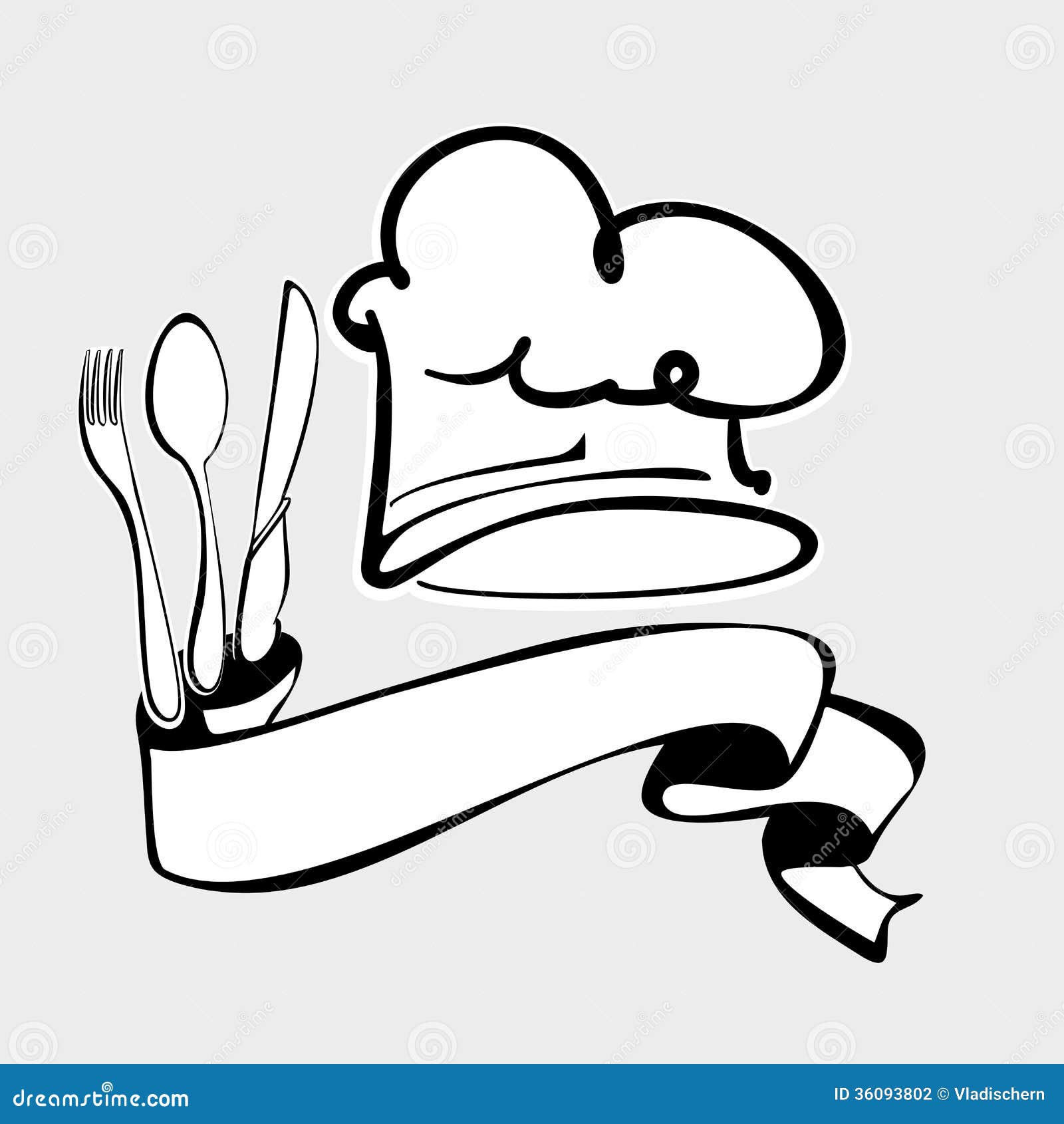 Chef Hat, Fork and Spoon Vector Illustration Stock Vector ... Chef Hat, Fork and Spoon Vector Illustration Stock Vector ...