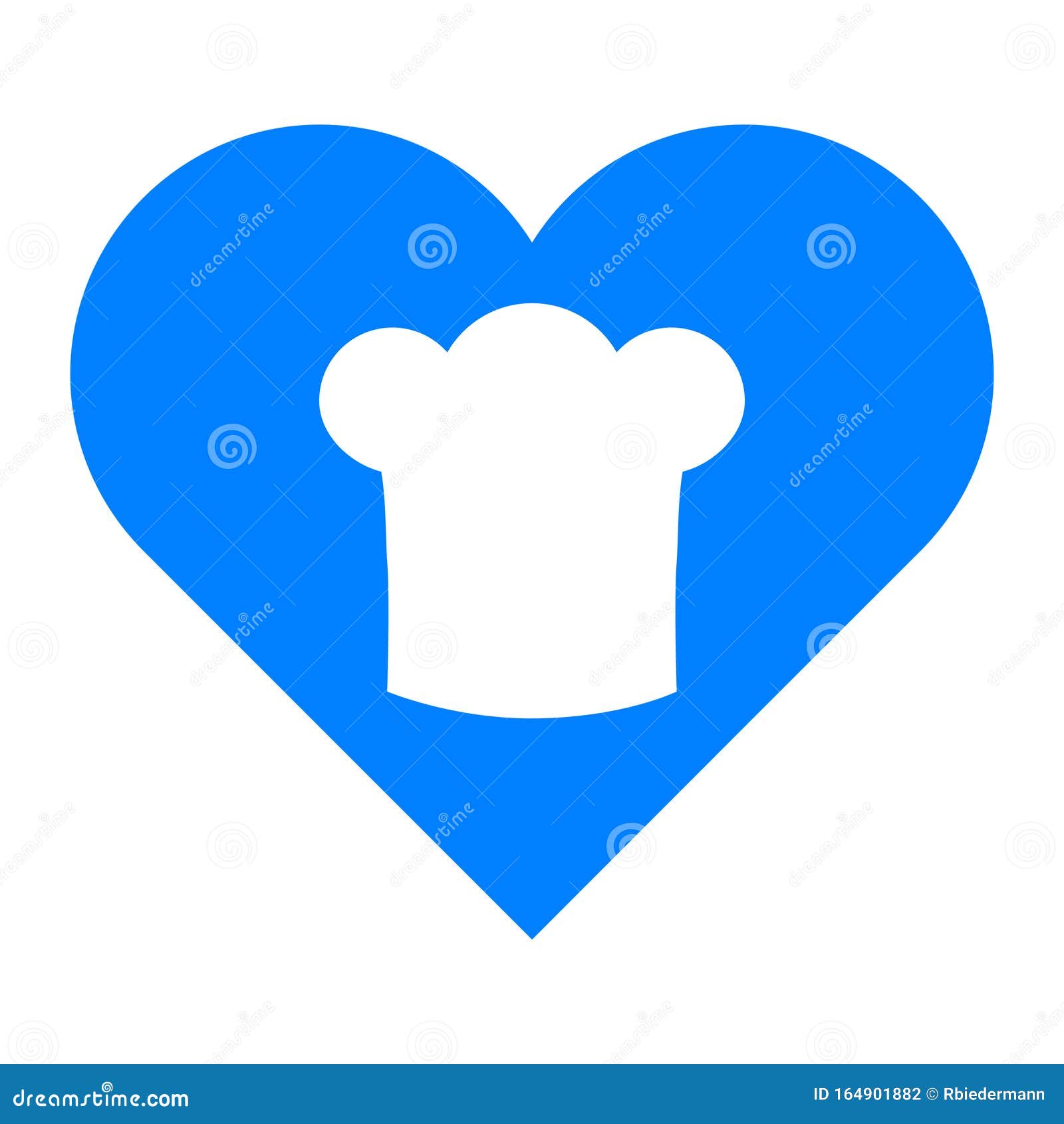 Chef hat and heart stock vector. Illustration of cuisine - 164901882