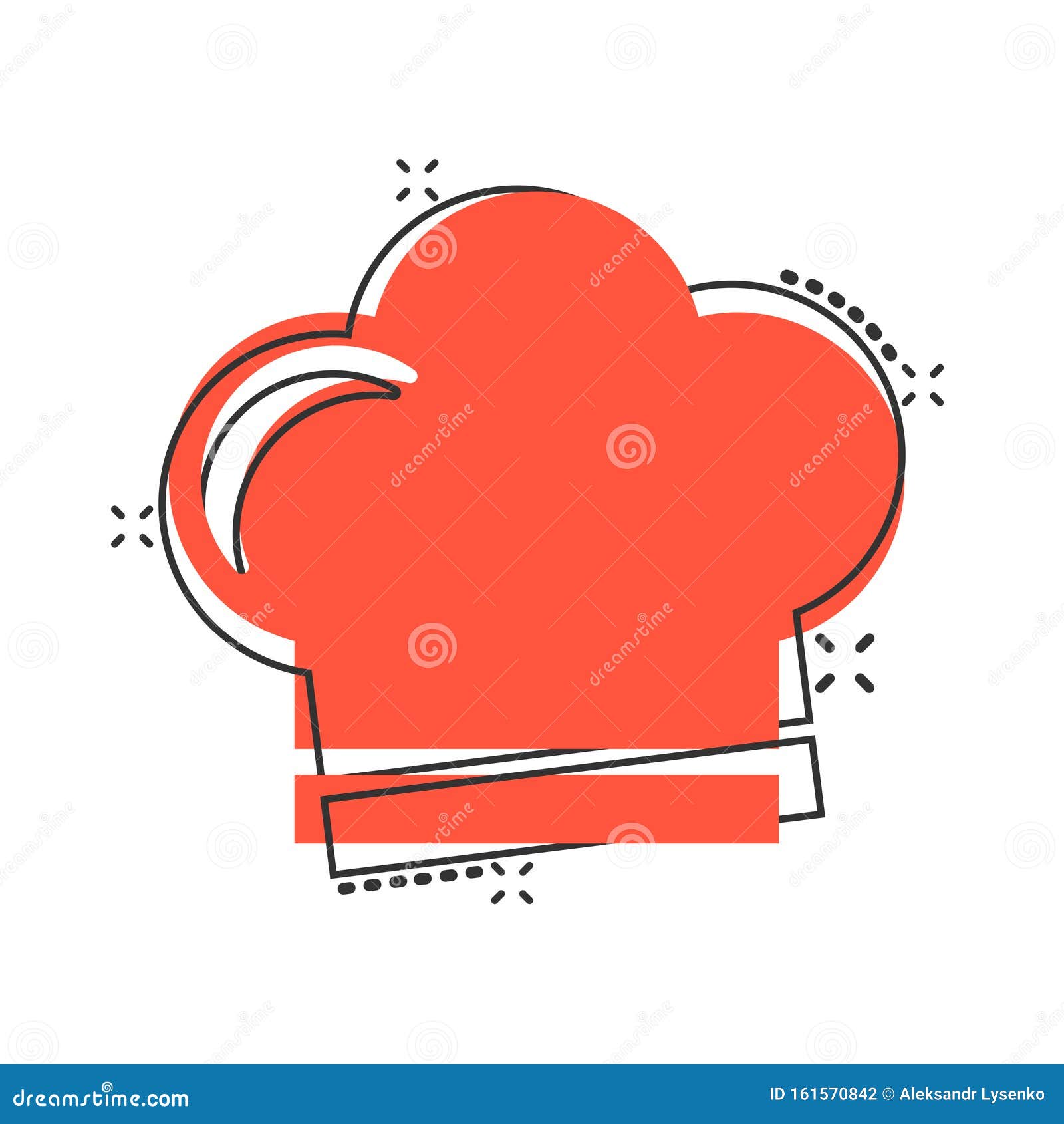 Chef Hat Icon in Comic Style. Cooker Cap Vector Cartoon Illustration ...