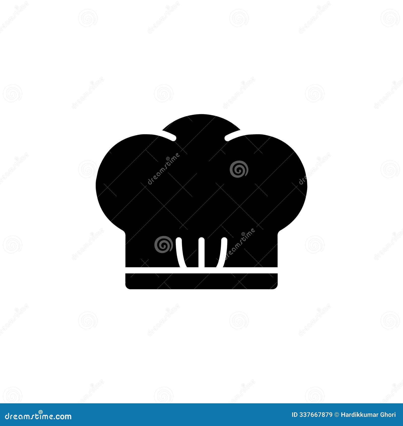 Chef Hat Icon Set. Cook Head Hat Vector Symbol in Black Filled and ...