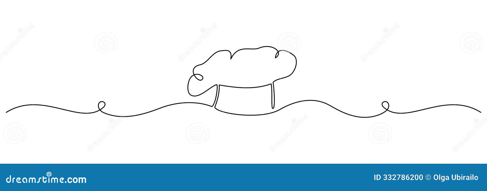 Chef Hat in One Continuous Line Drawing. Symbol of Cooking and ...