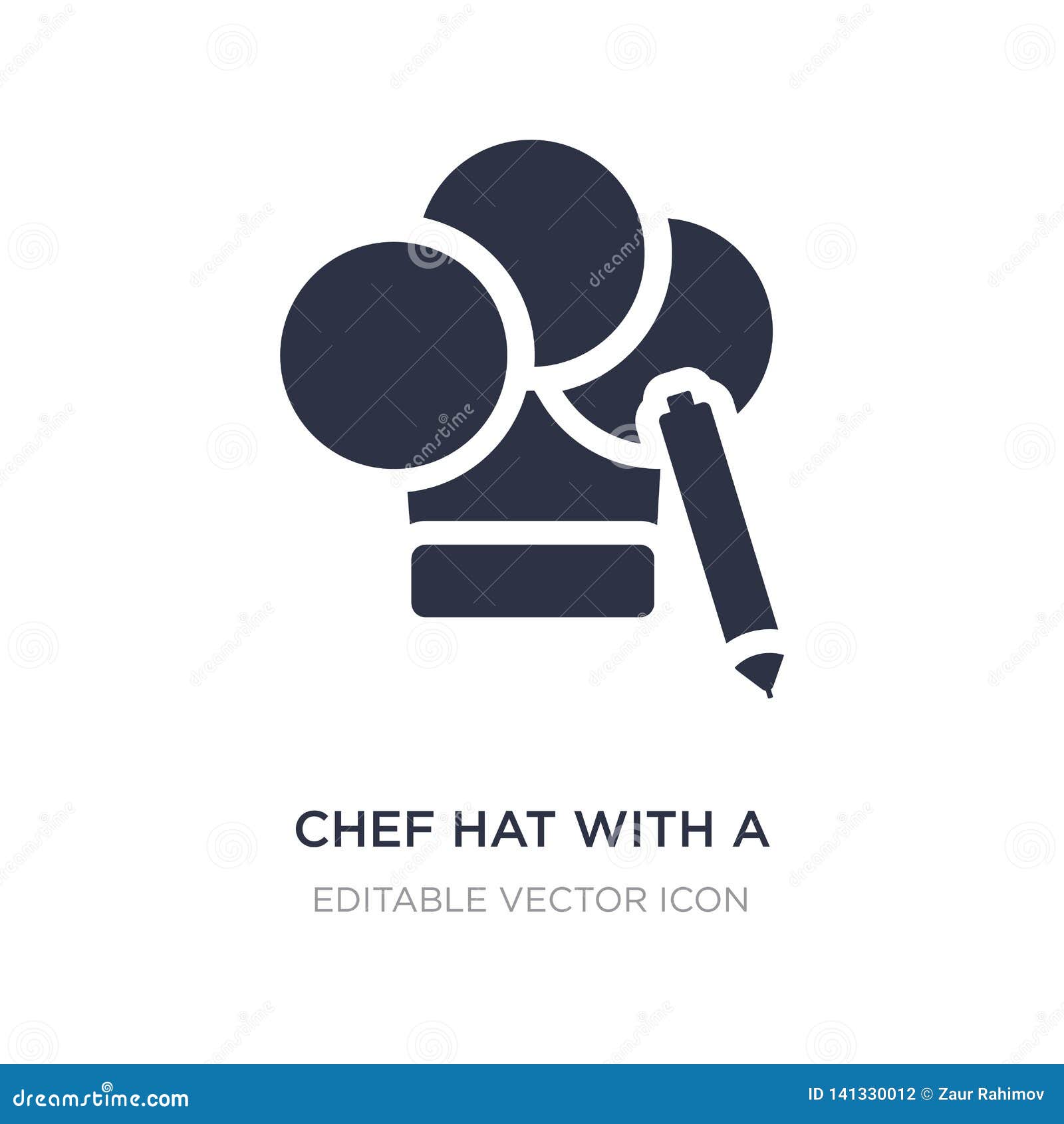 Chef Hat with a Pencil Icon on White Background. Simple Element ...