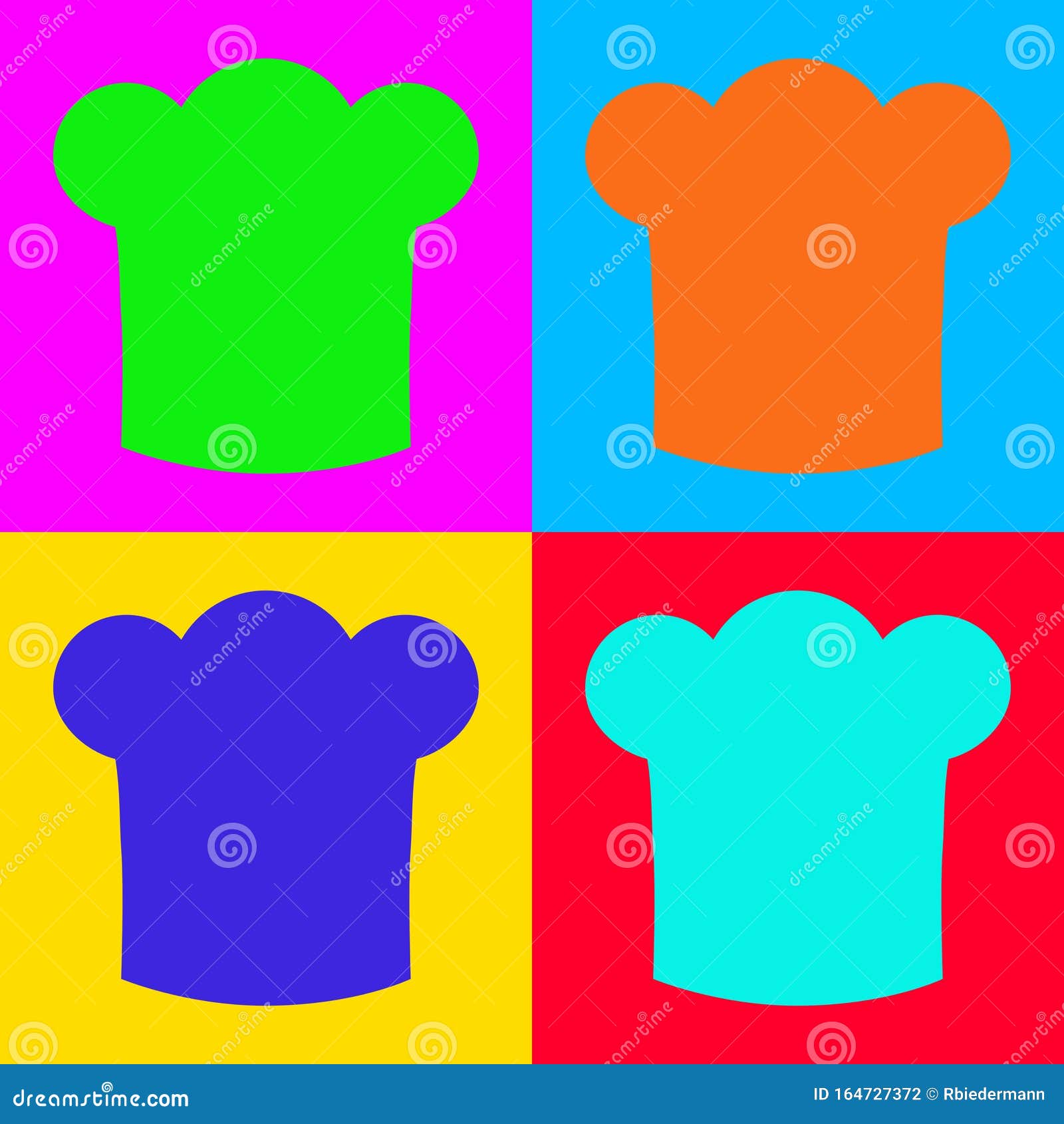 Chef hat and pop-art stock vector. Illustration of chefs - 164727372