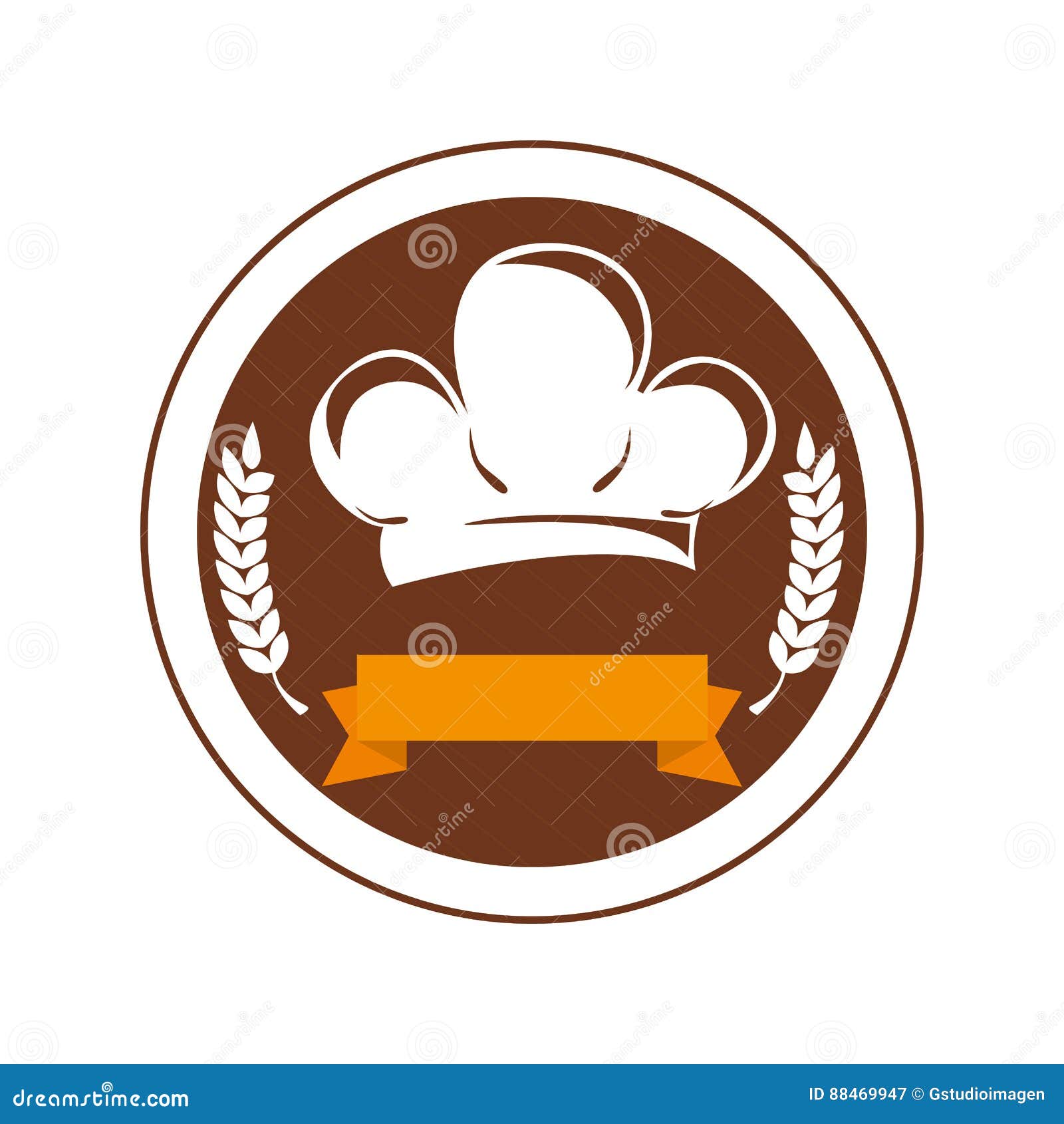 Chef hat restaurant emblem stock vector. Illustration of emblem - 88469947