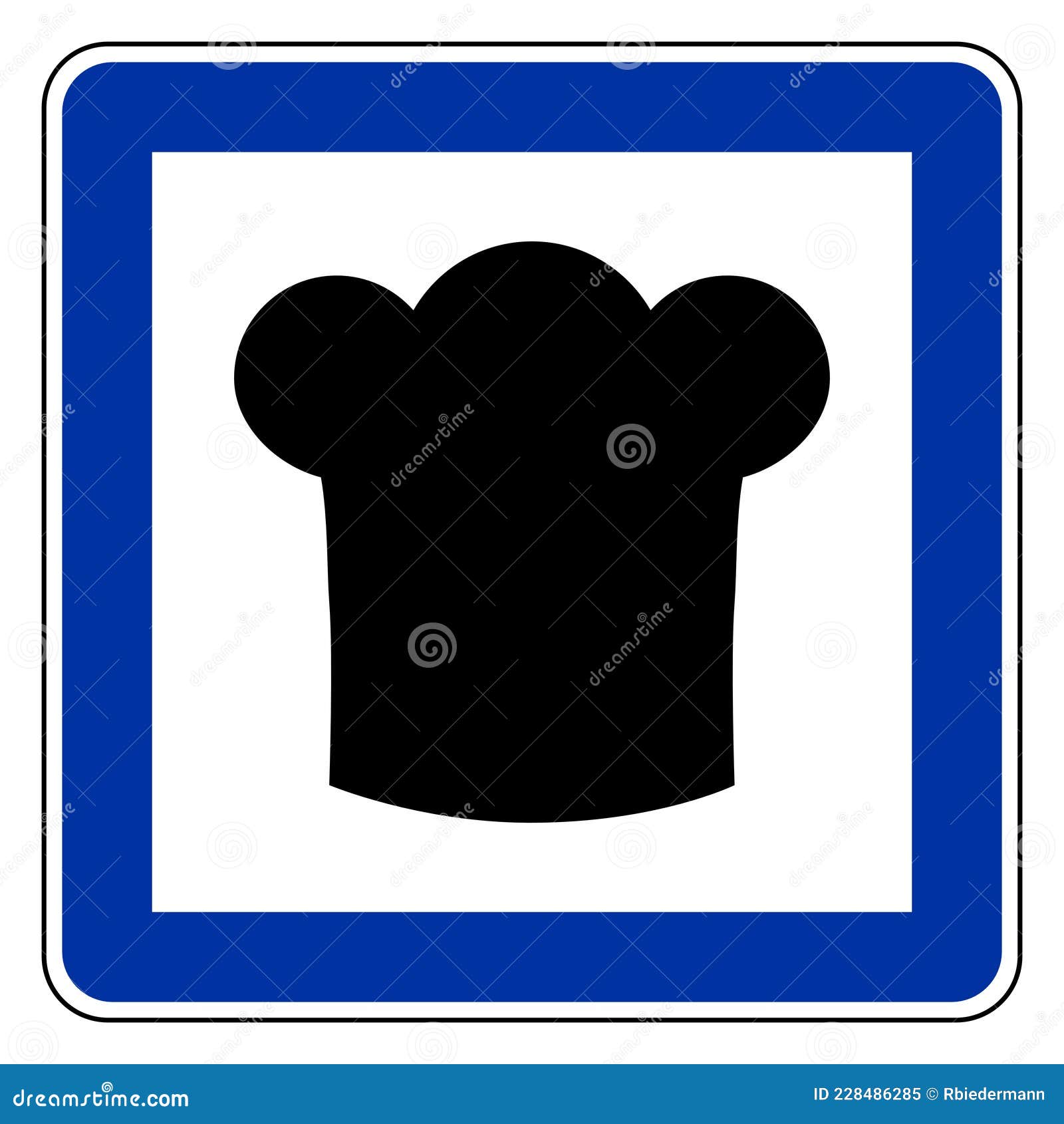 Chef hat and road sign stock vector. Illustration of cook - 228486285