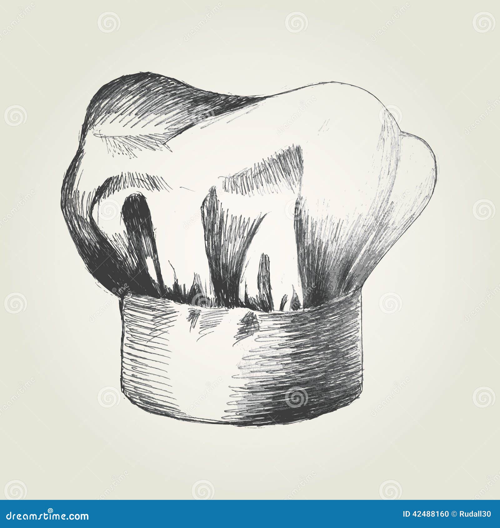 Chef Hat stock vector. Illustration of doodle, chef, style - 42488160