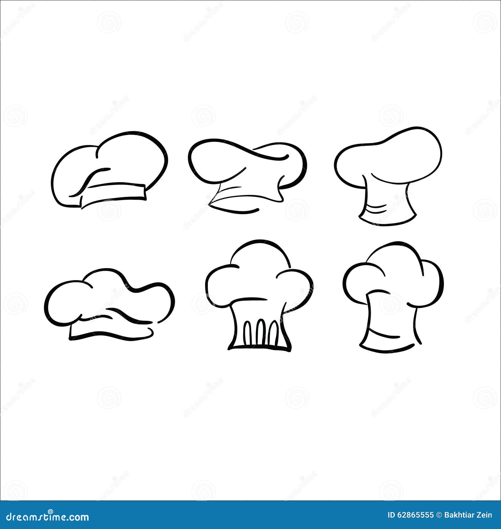 Chef Hat Sketch Vector Drawing Cap White Stock Vector - Illustration of ...