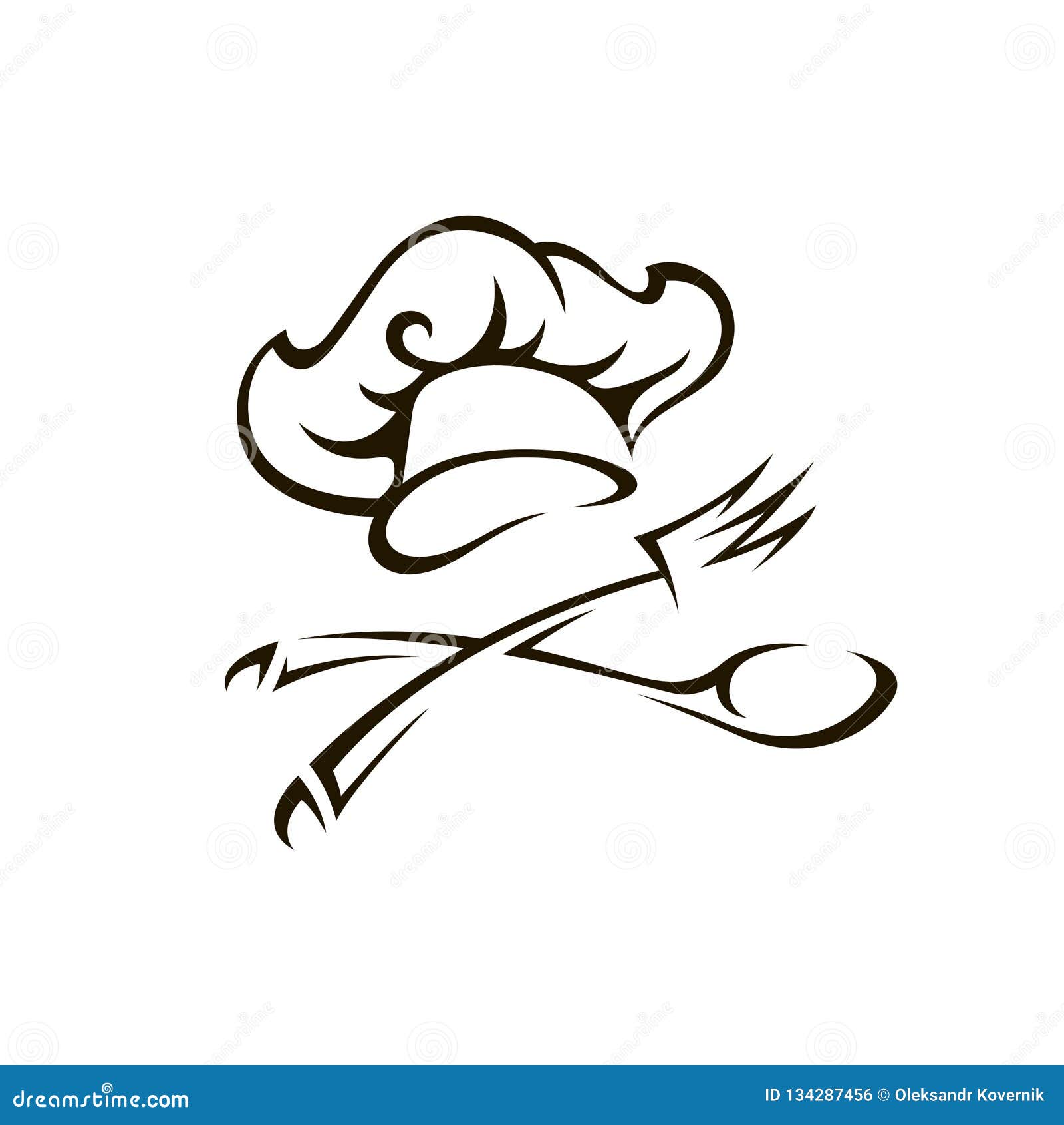 Chef Hat with Spoon and Fork Stock Vector - Illustration of background ... Chef Hat with Spoon and Fork Stock Vector - Illustration of background ...