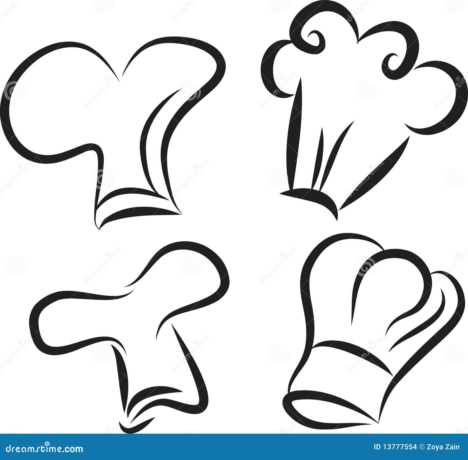 Chef Hats, Cook Caps And Baker Toques Mockup Set Vector Illustration ...