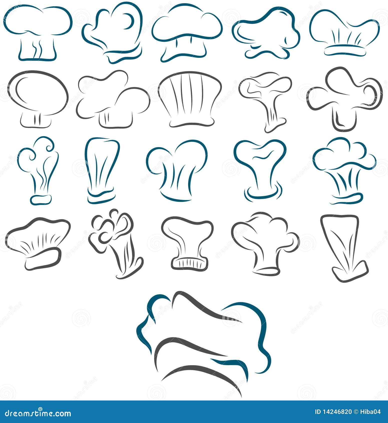 Chef Hats, Cook Caps And Baker Toques Mockup Set Vector Illustration ...