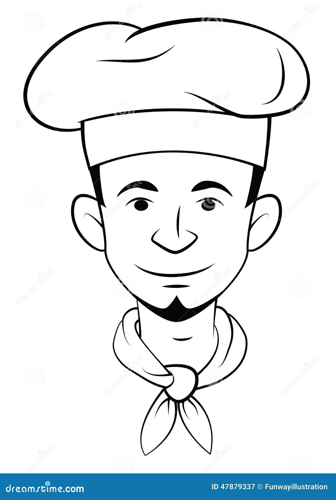 Chef Head stock vector. Illustration of sketch, restaurant - 47879337