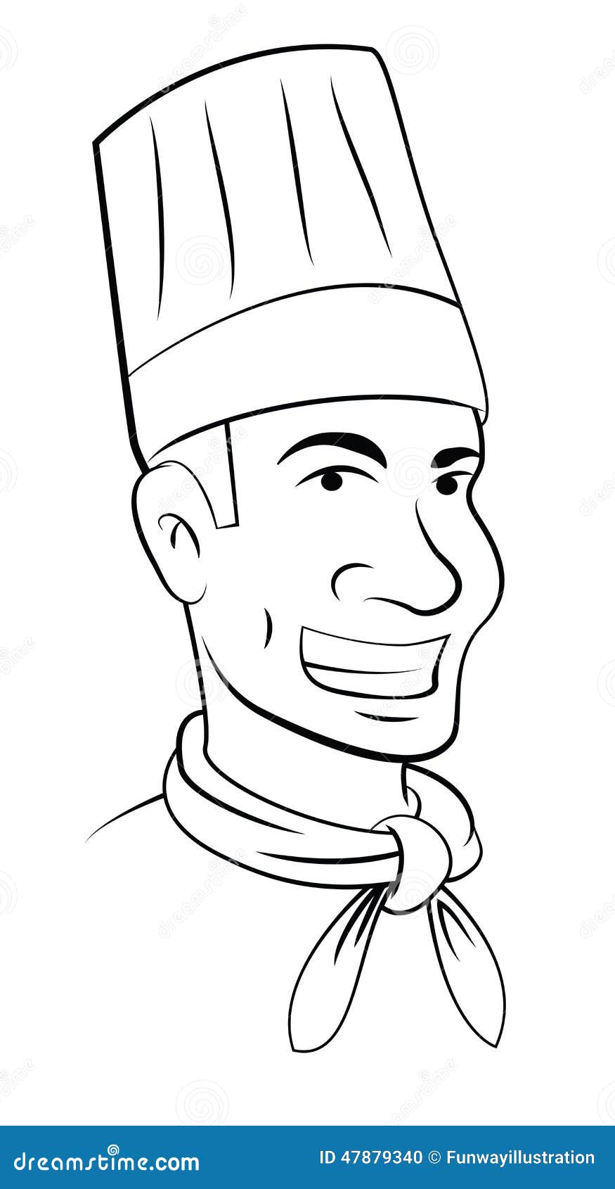 Chef Head stock vector. Illustration of menu, vector - 47879340