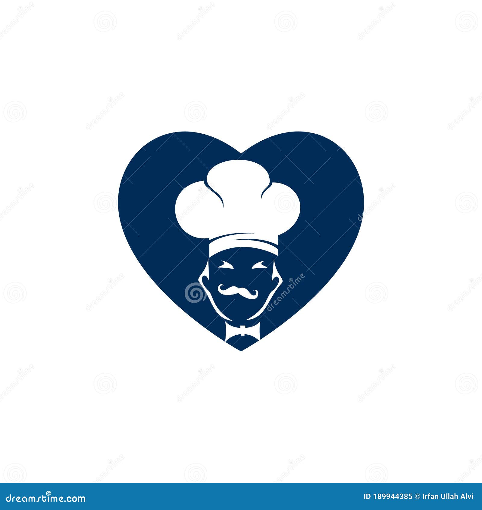 Chef with Heart Logo Design. Stock Vector - Illustration of service ...