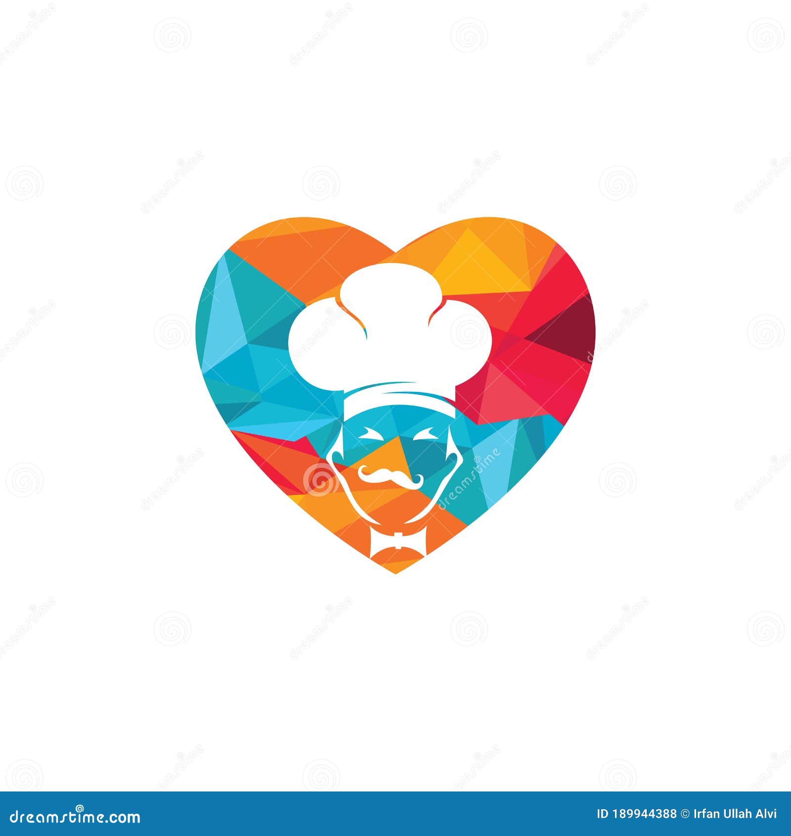 Chef with Heart Logo Design. Stock Vector - Illustration of hotel ...