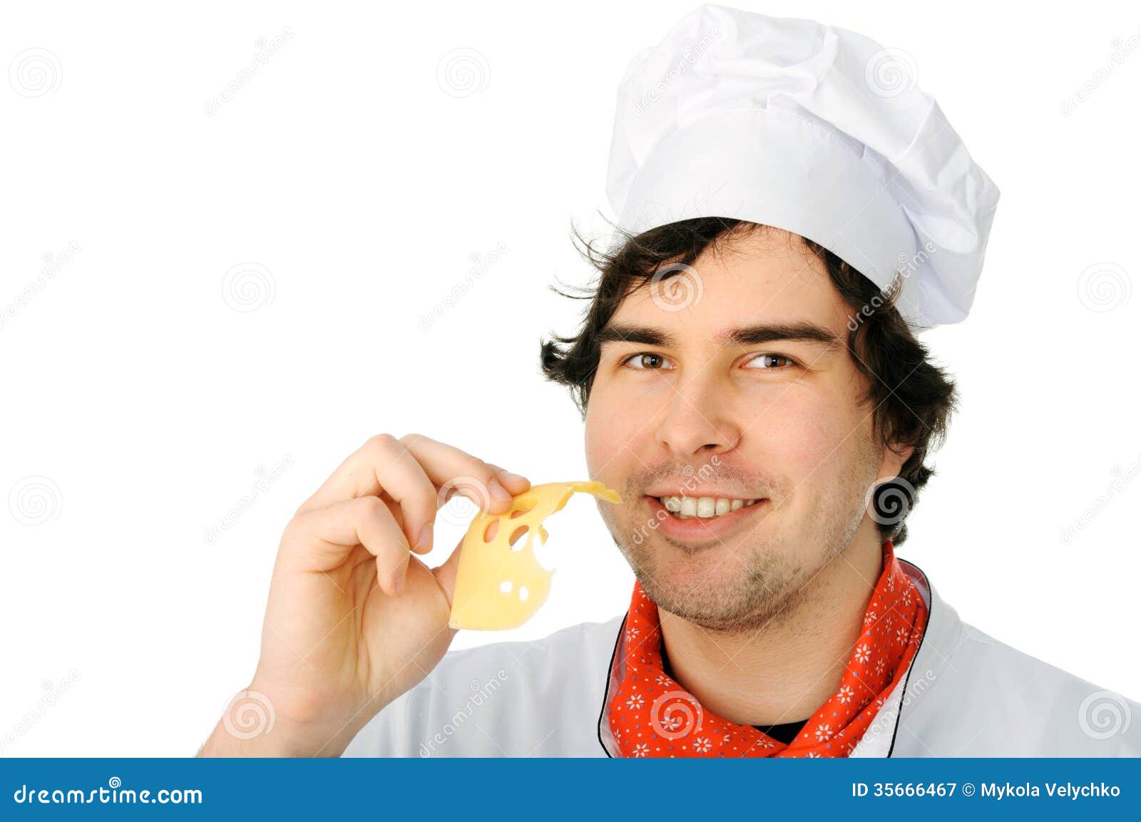 Chef Heureux Avec Du Fromage Image stock - Image du professionnel ...