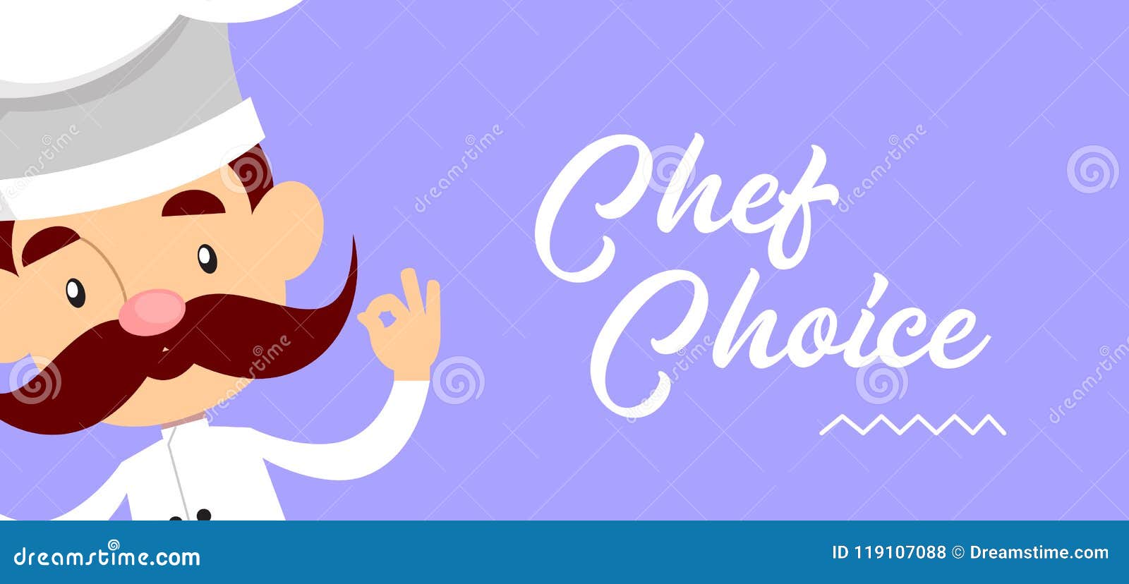 Chef`s Choice Sign. Healthly Food Concept Icon. Flat Cartoon Vector ...